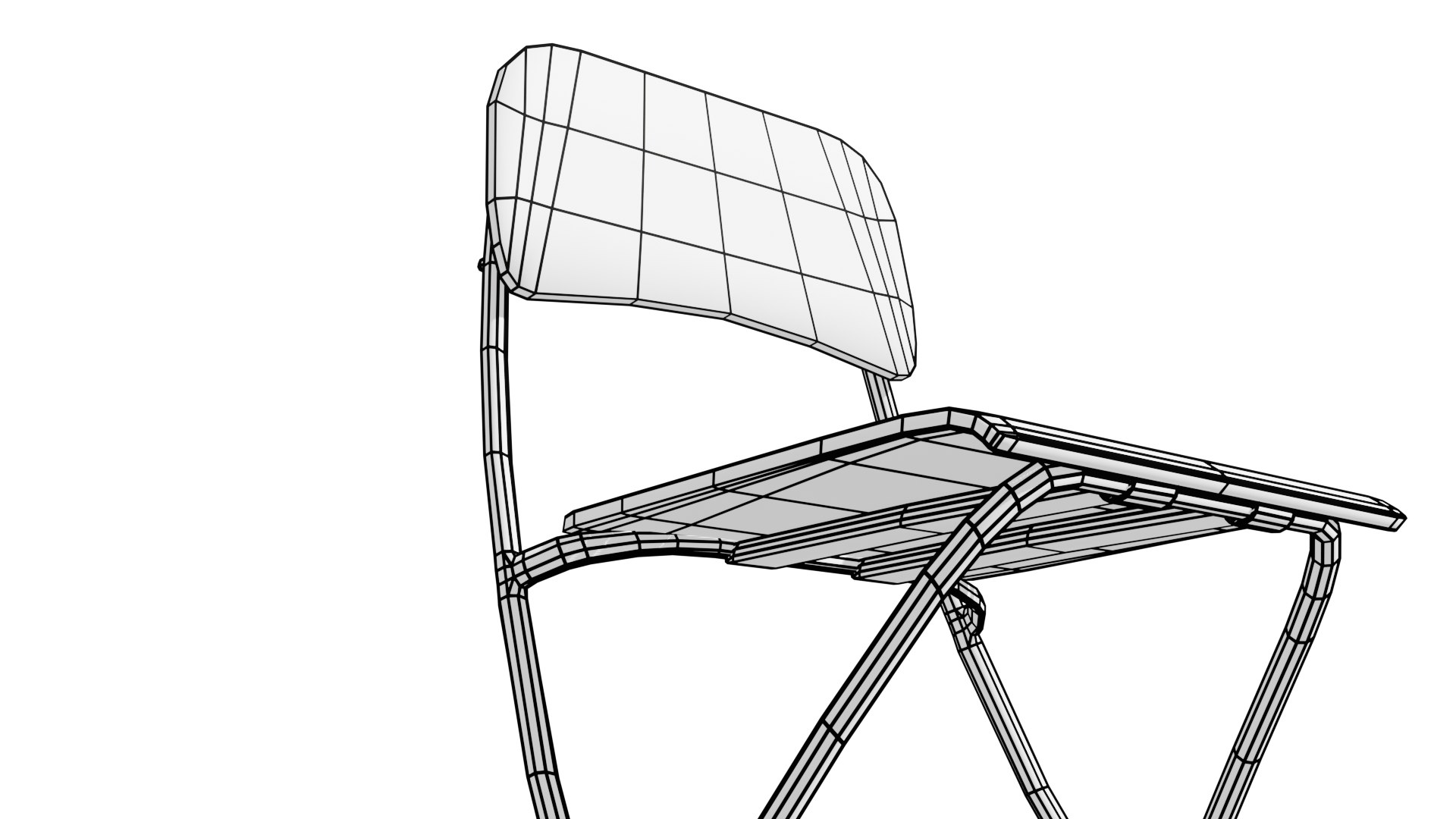 3D Model Low Poly Bar Stool With Backrest - TurboSquid 1723299