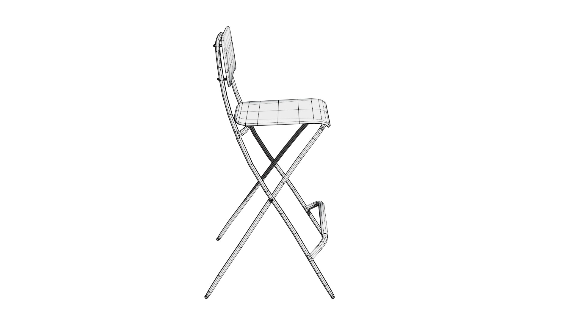3D Model Low Poly Bar Stool With Backrest - TurboSquid 1723299
