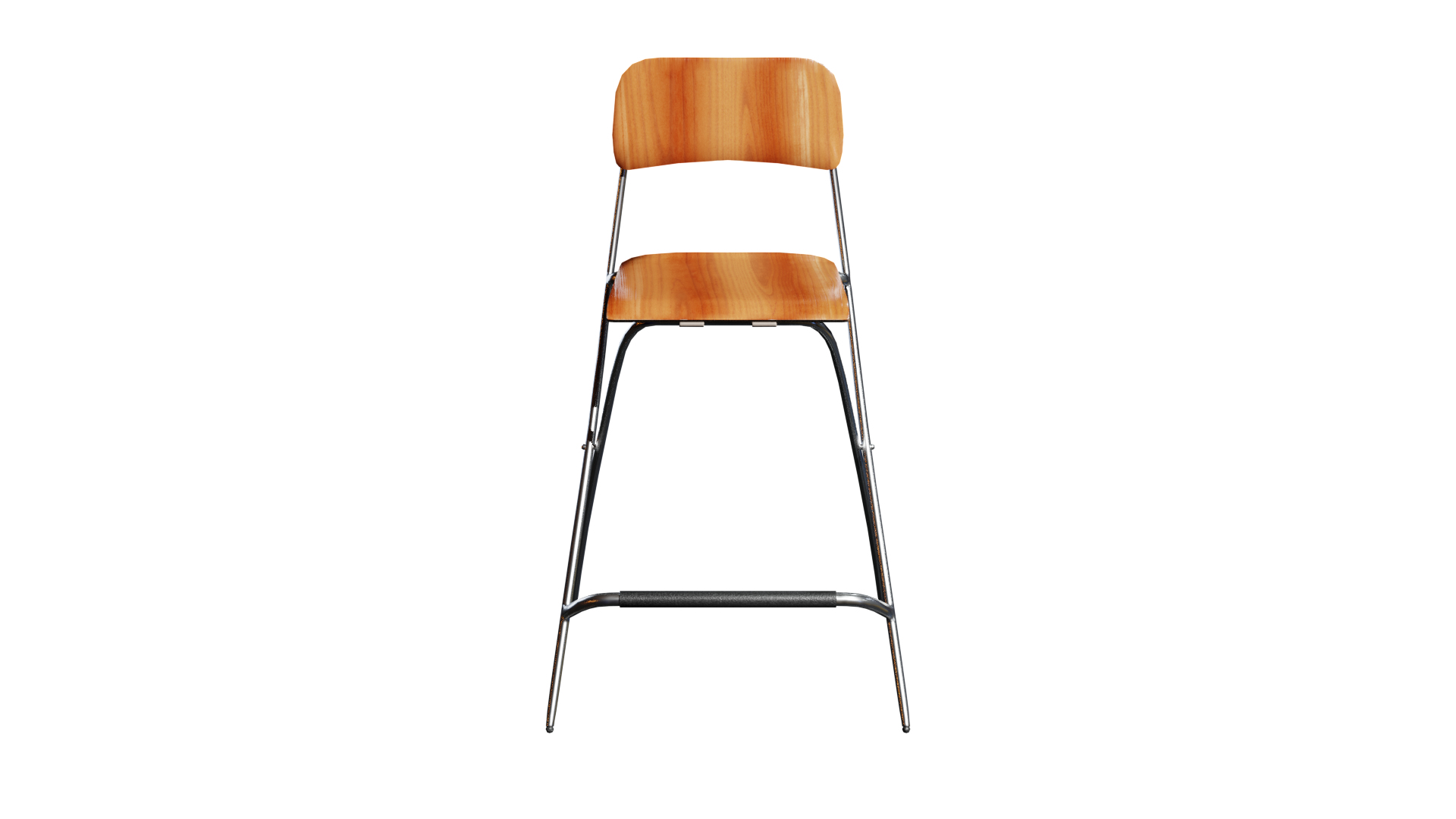 3D Model Low Poly Bar Stool With Backrest - TurboSquid 1723299