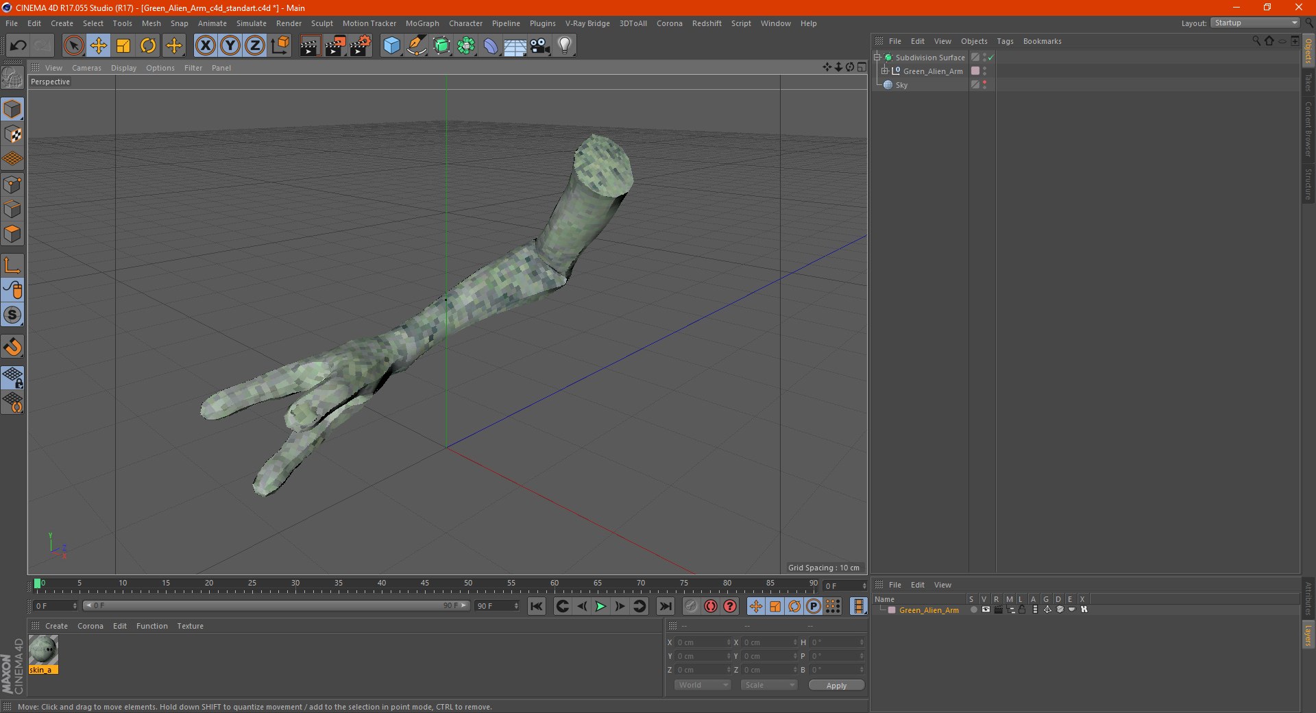 3D Green Alien Arm Model - TurboSquid 1628907