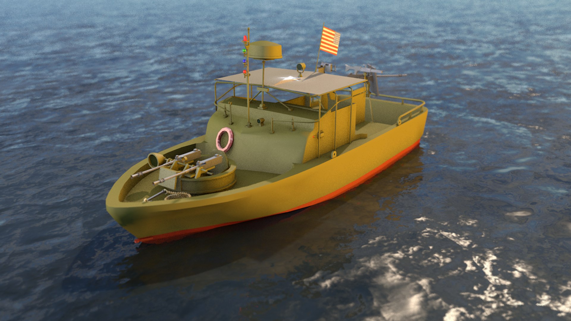 3D Model Pibber Patrol Boat River - TurboSquid 1459324