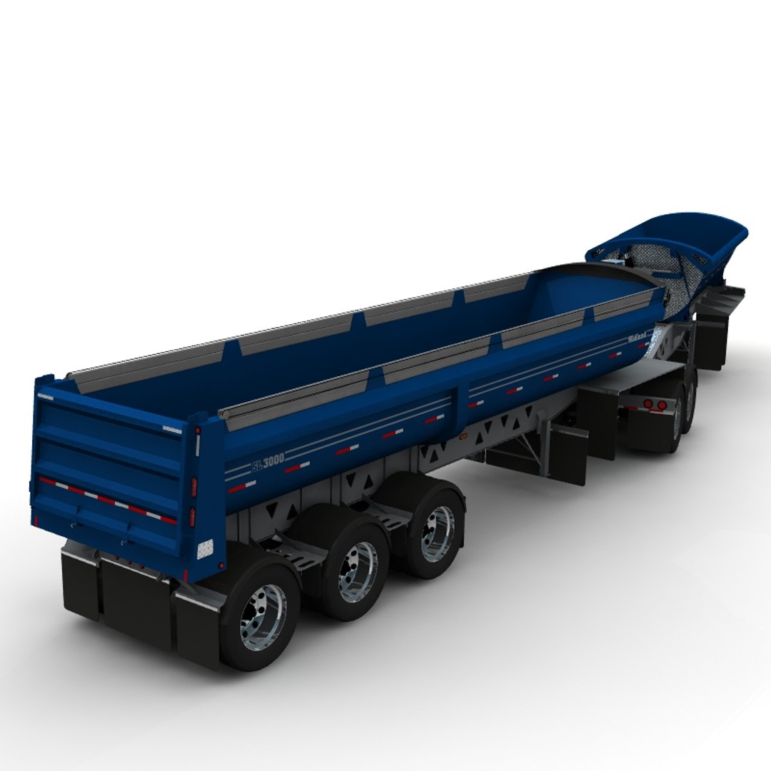 3d model trailers b-train midland tw2500