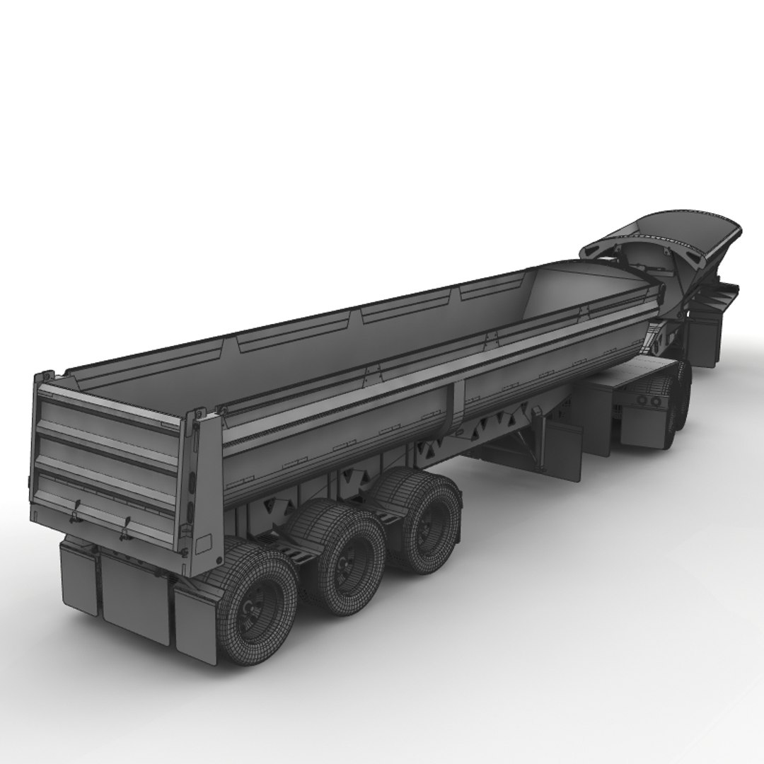3d model trailers b-train midland tw2500