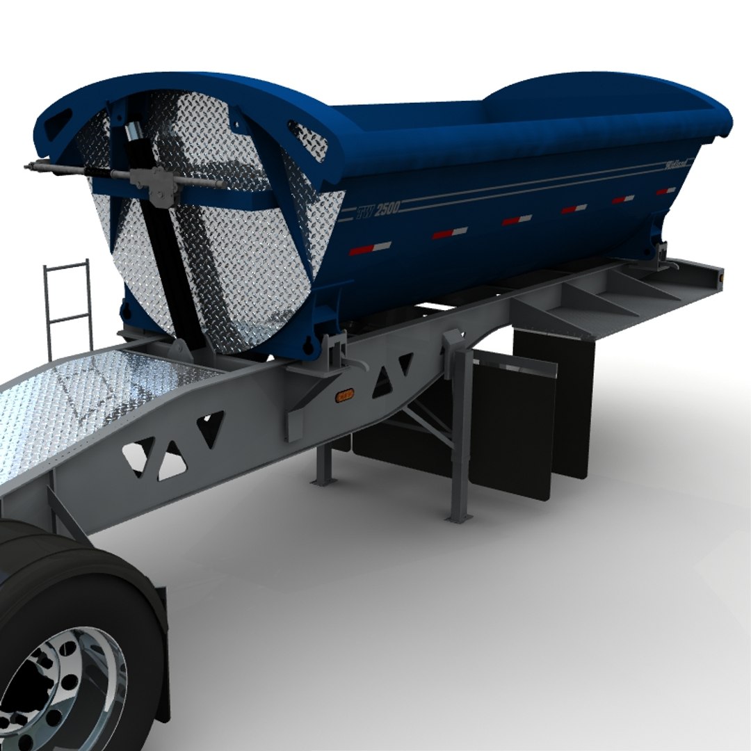 3d model trailers b-train midland tw2500