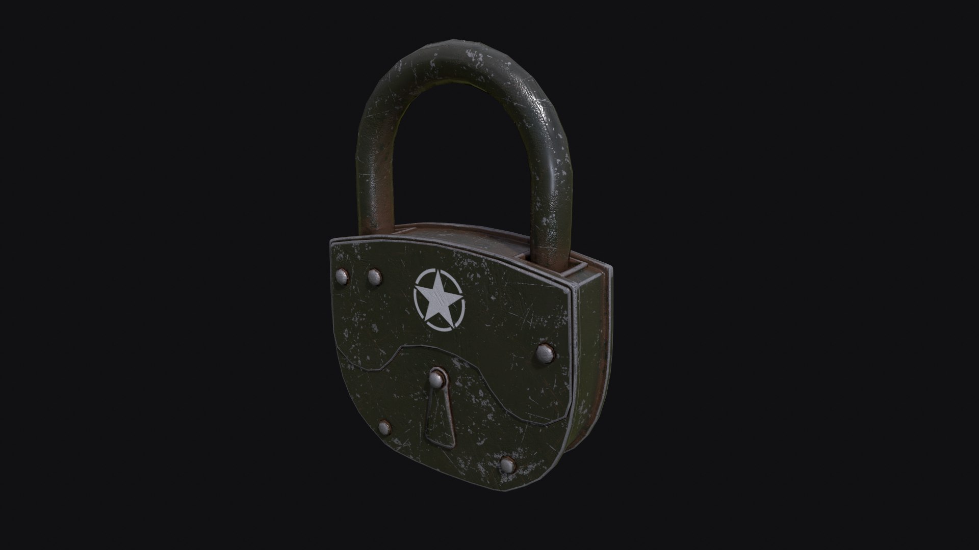 Army padlock 3D model - TurboSquid 1880682