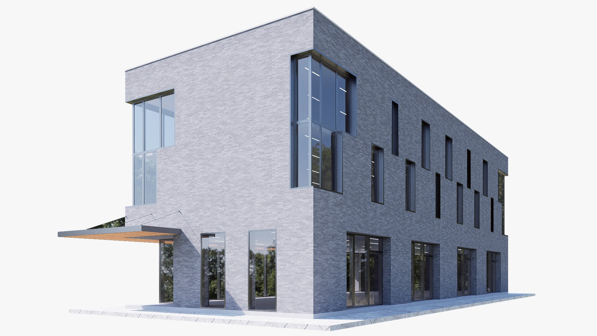 Commercial Building 3D Model - TurboSquid 2420861