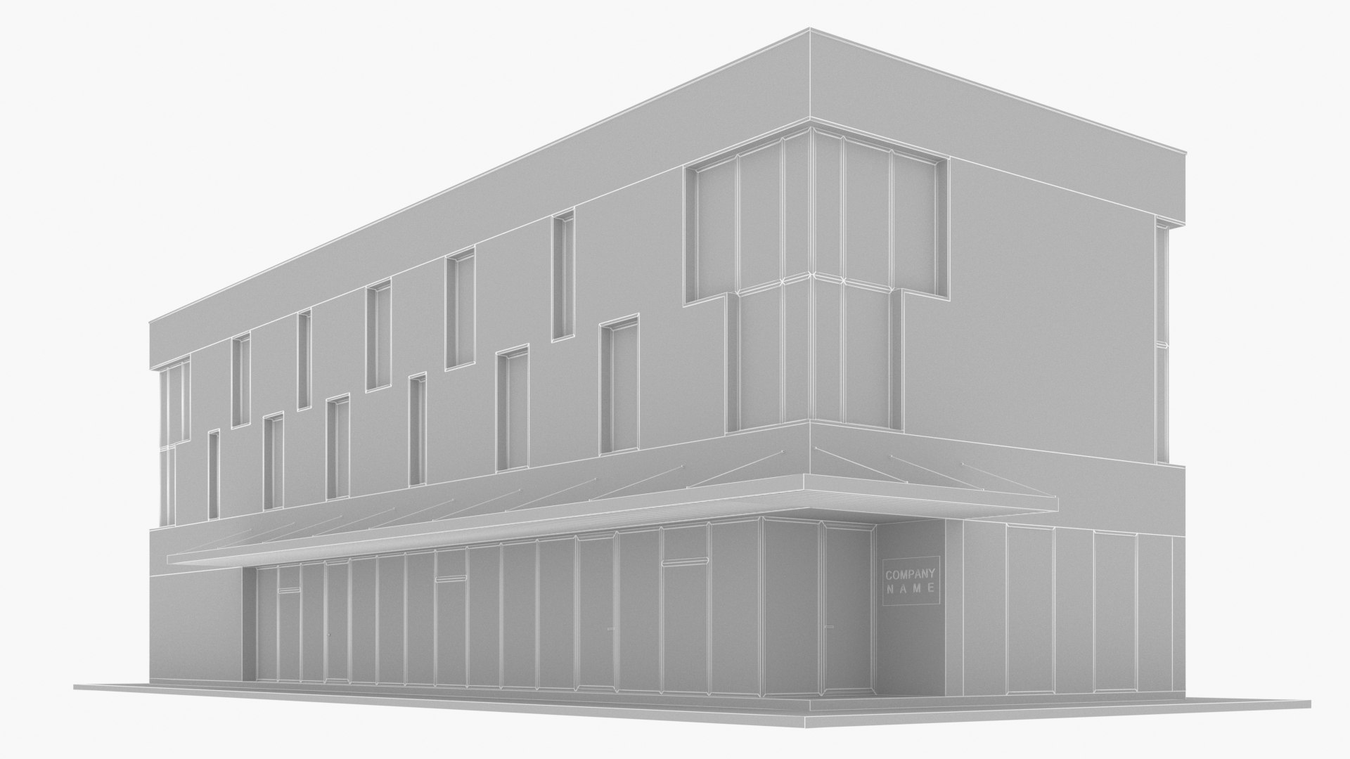 Commercial Building 3D Model - TurboSquid 2420861