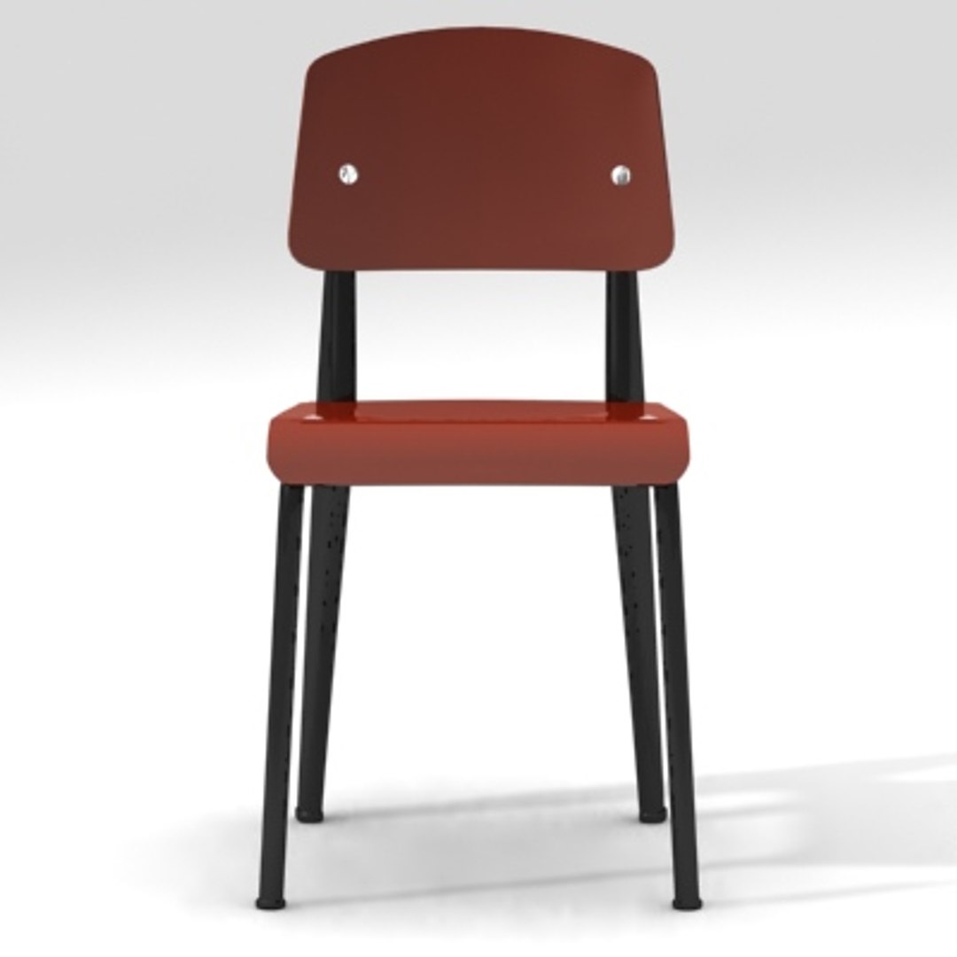 3d Model Standard Chair Jean Prouve