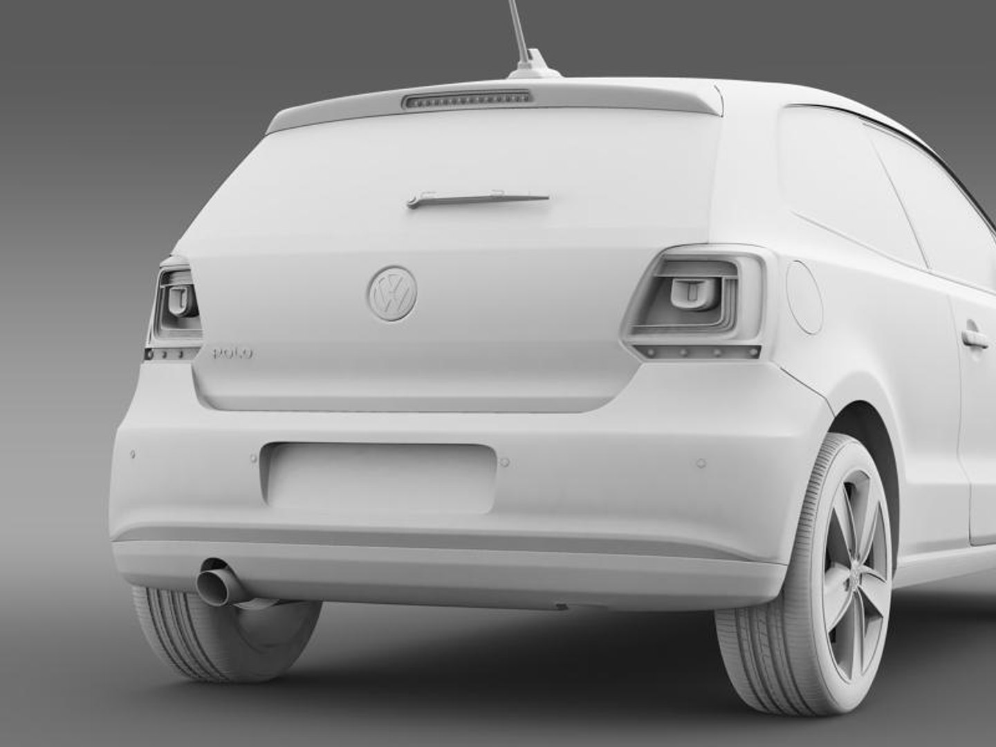 3d Model Volkswagen Polo 2009-2013