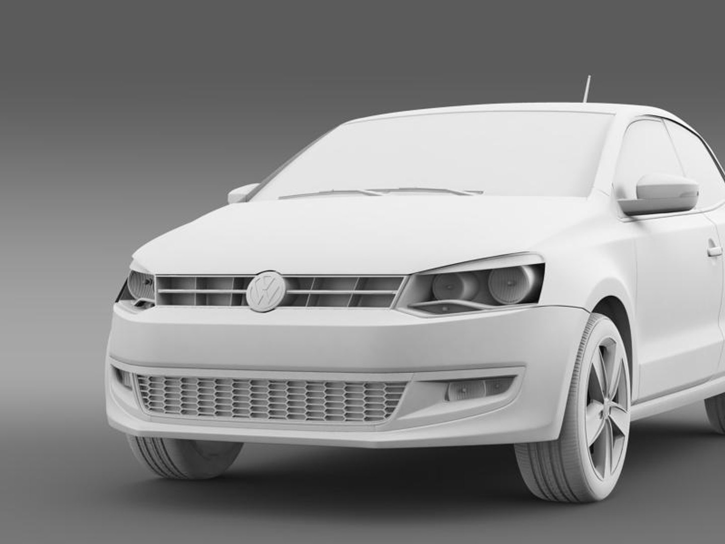 3d Model Volkswagen Polo 2009-2013