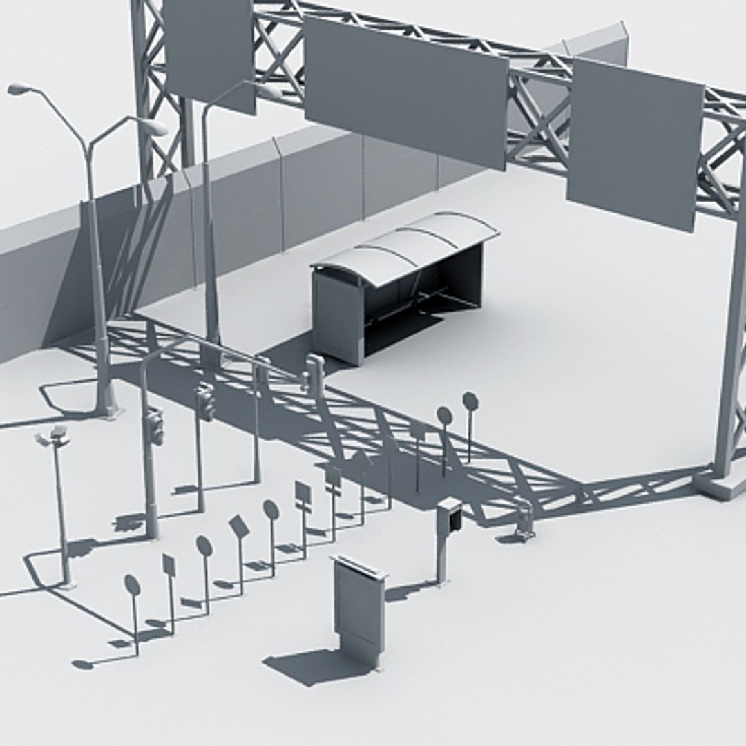 Street Elements 3d Model