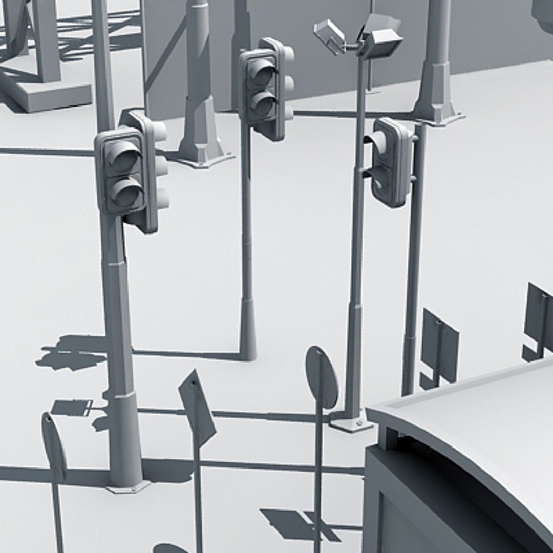 Street Elements 3d Model