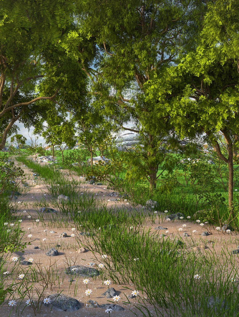 Path Forest Green 3D - TurboSquid 1426857