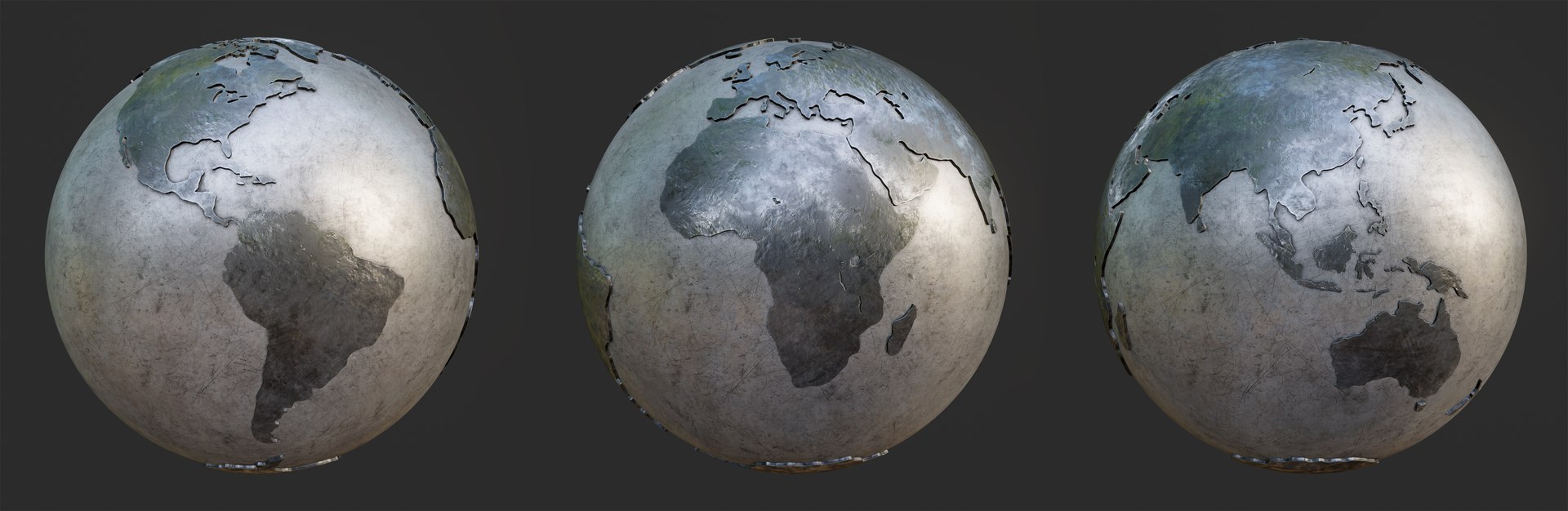 3D Model Globe Ocean - TurboSquid 1574908