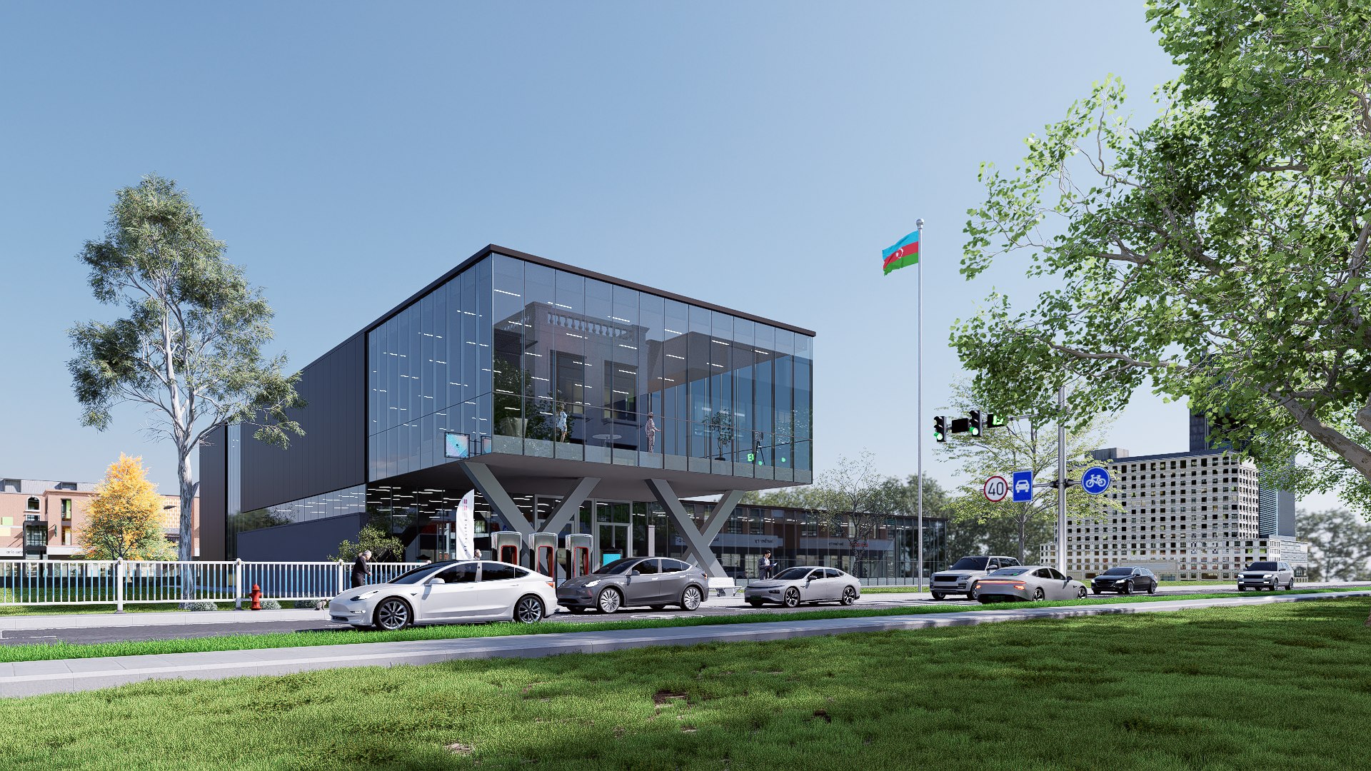 3D Gallery Modern Art Building Model - TurboSquid 2346685