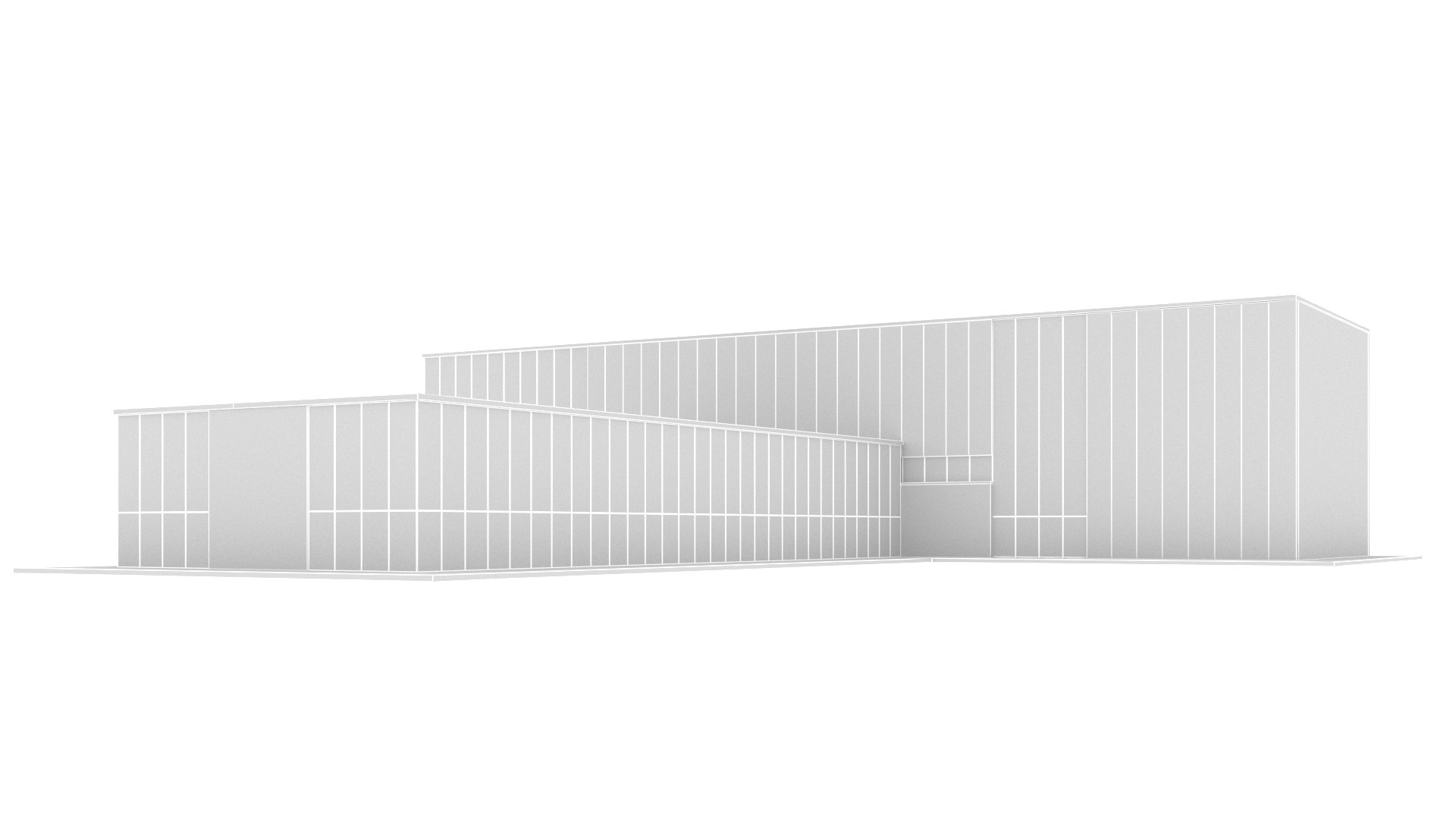3D Gallery Modern Art Building Model - TurboSquid 2346685