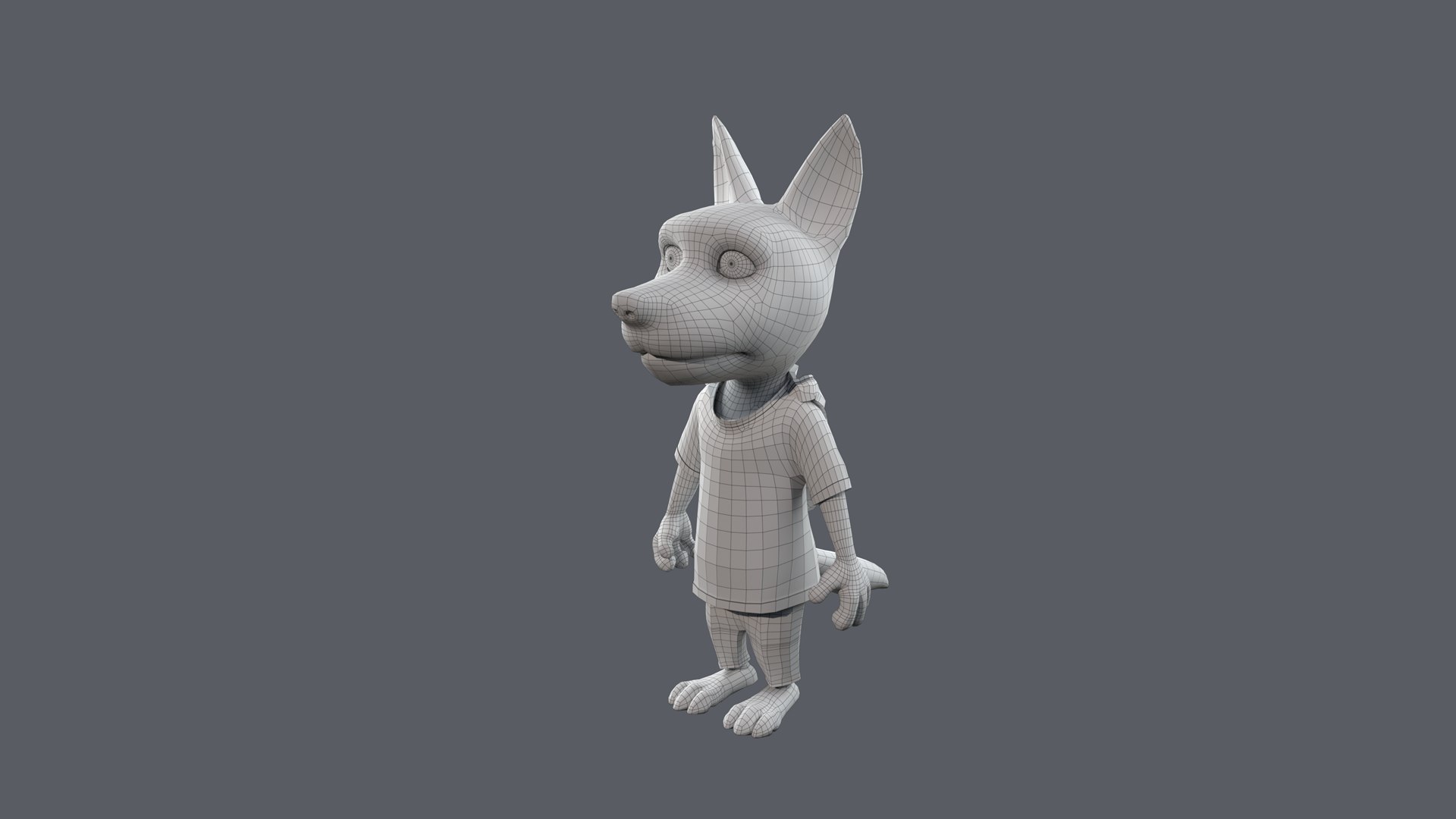 Cartoon Young Wolf NoRig 3D Model - TurboSquid 2009783