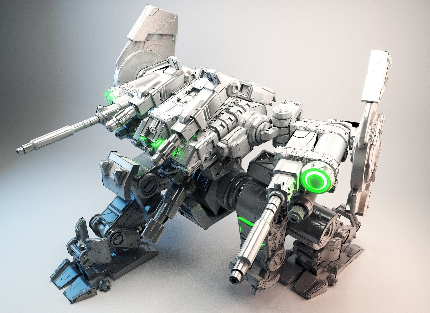 3D Model Robot Gun Armor - TurboSquid 1272439