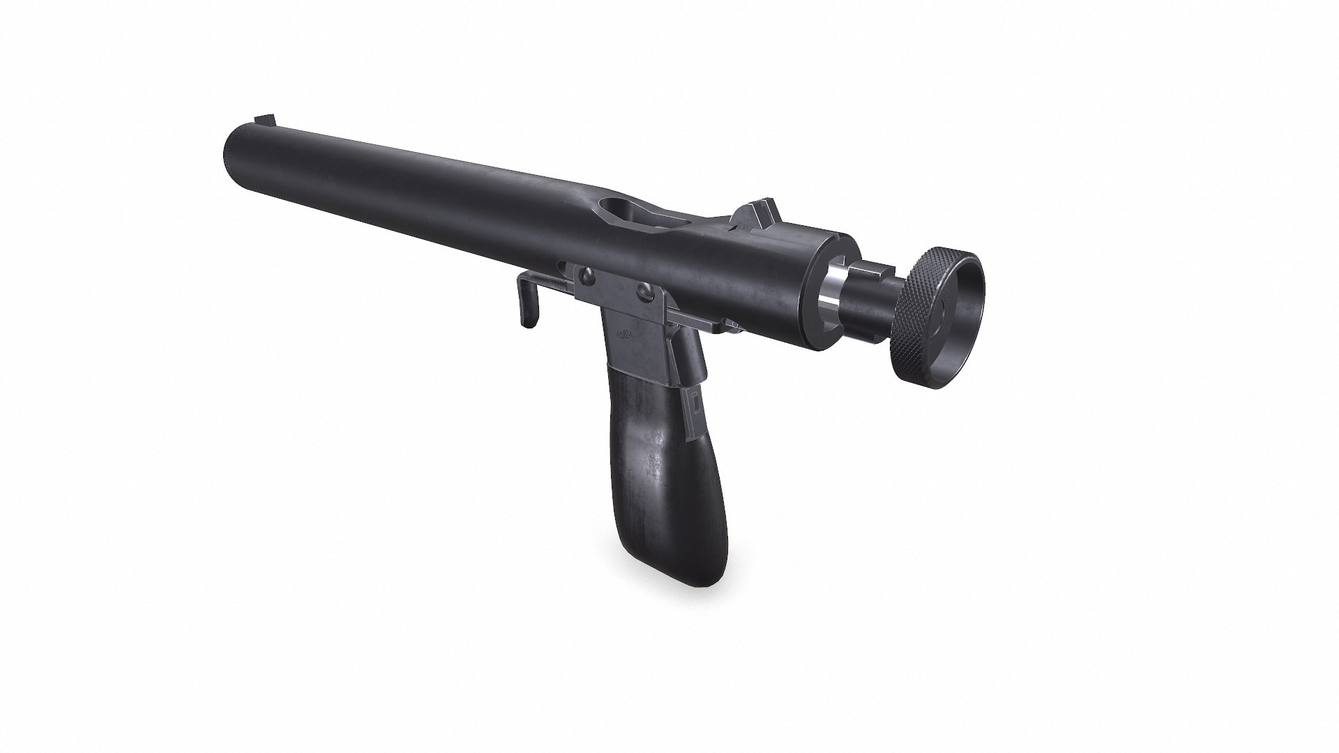 Welrod MK 2 Bolt Action Pistol Low-poly PBr Model - TurboSquid 2344579