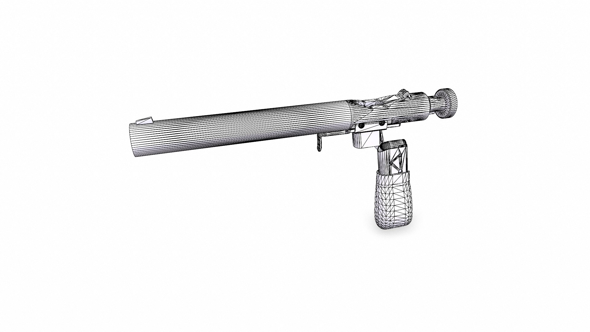 Welrod MK 2 Bolt Action Pistol Low-poly PBr Model - TurboSquid 2344579