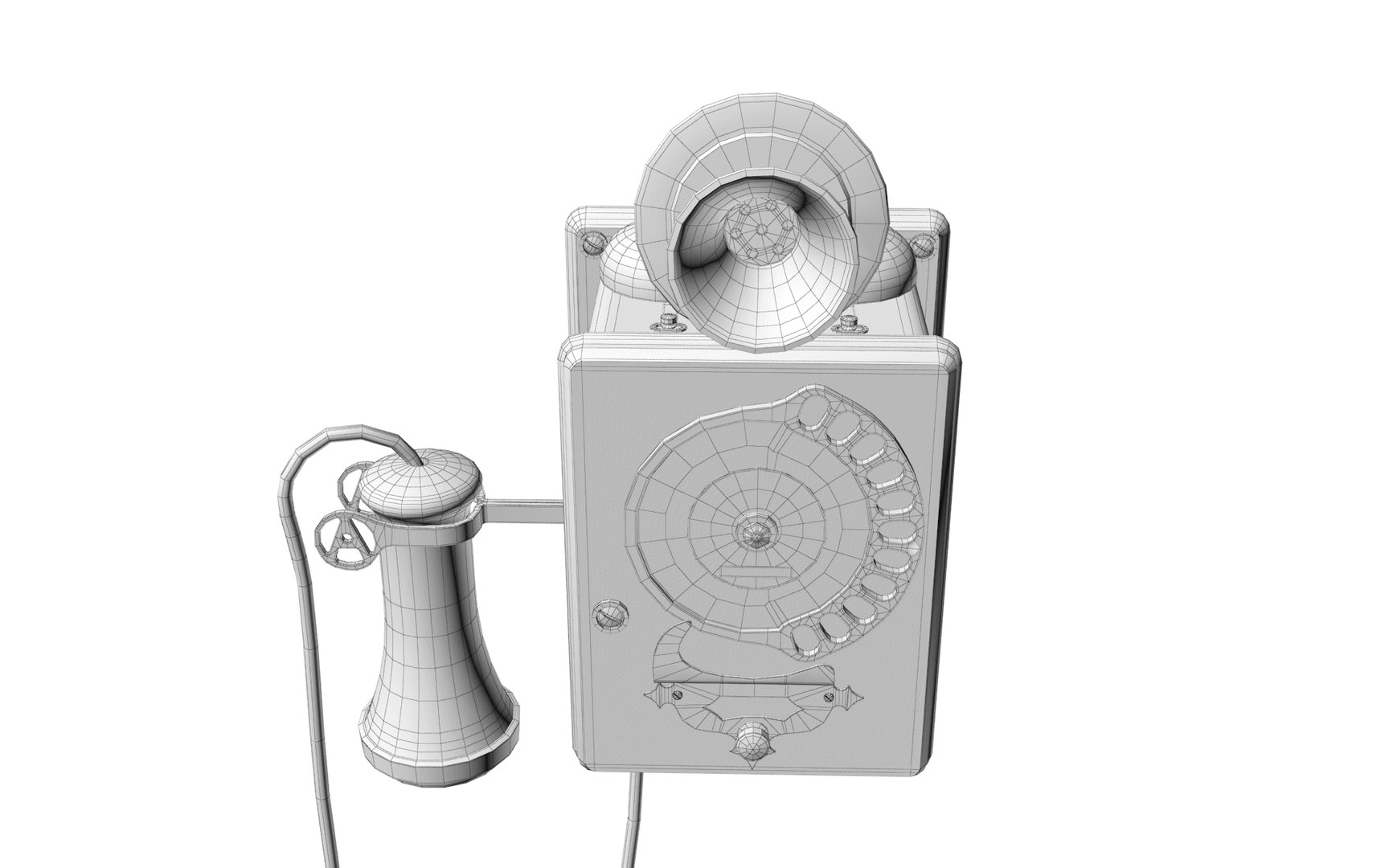 3D Antique Wall Phone - TurboSquid 2288662
