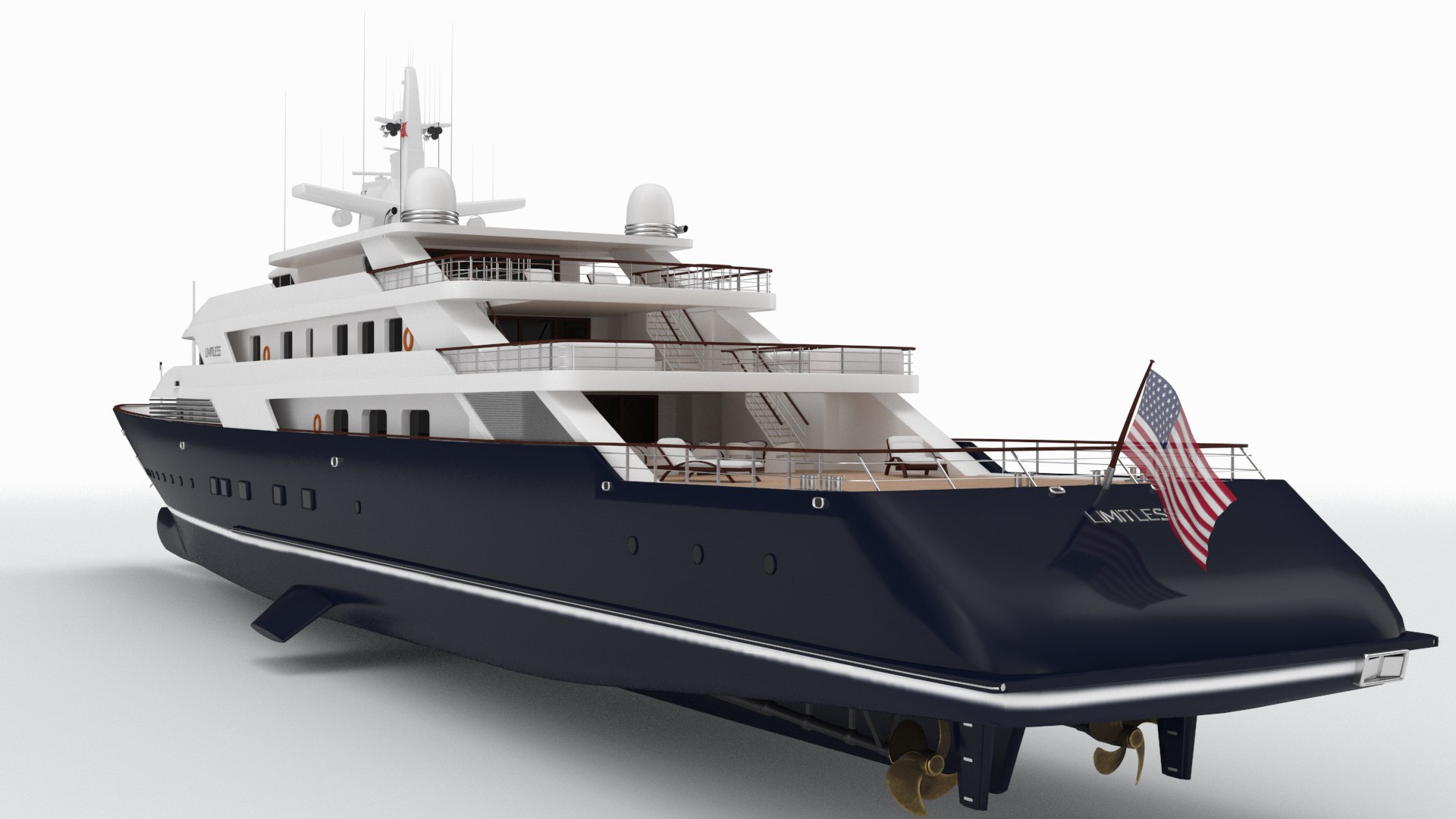 Limitless Superyacht 3D - TurboSquid 2371011