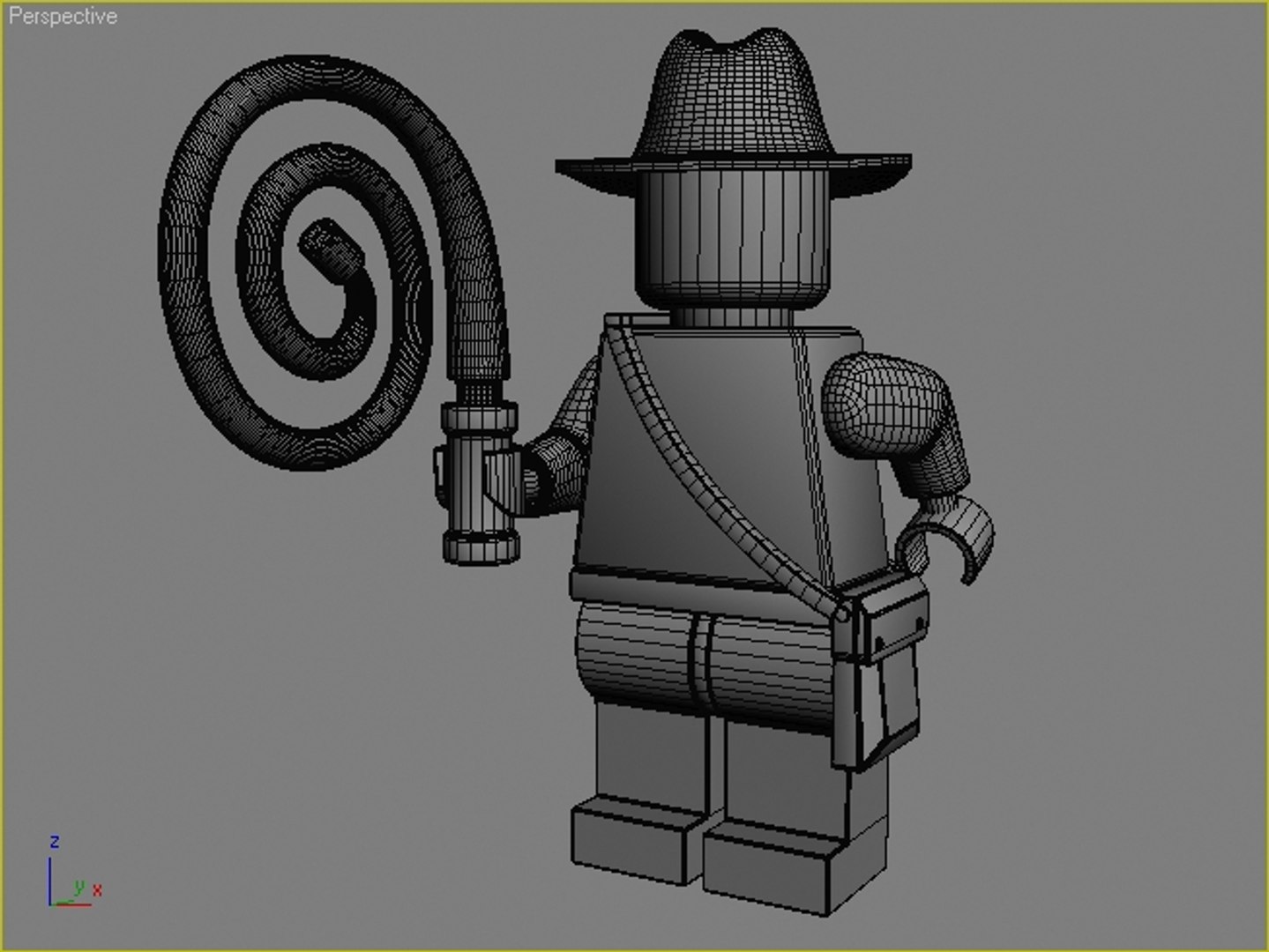 3d 3ds Lego Character - Indiana Jones