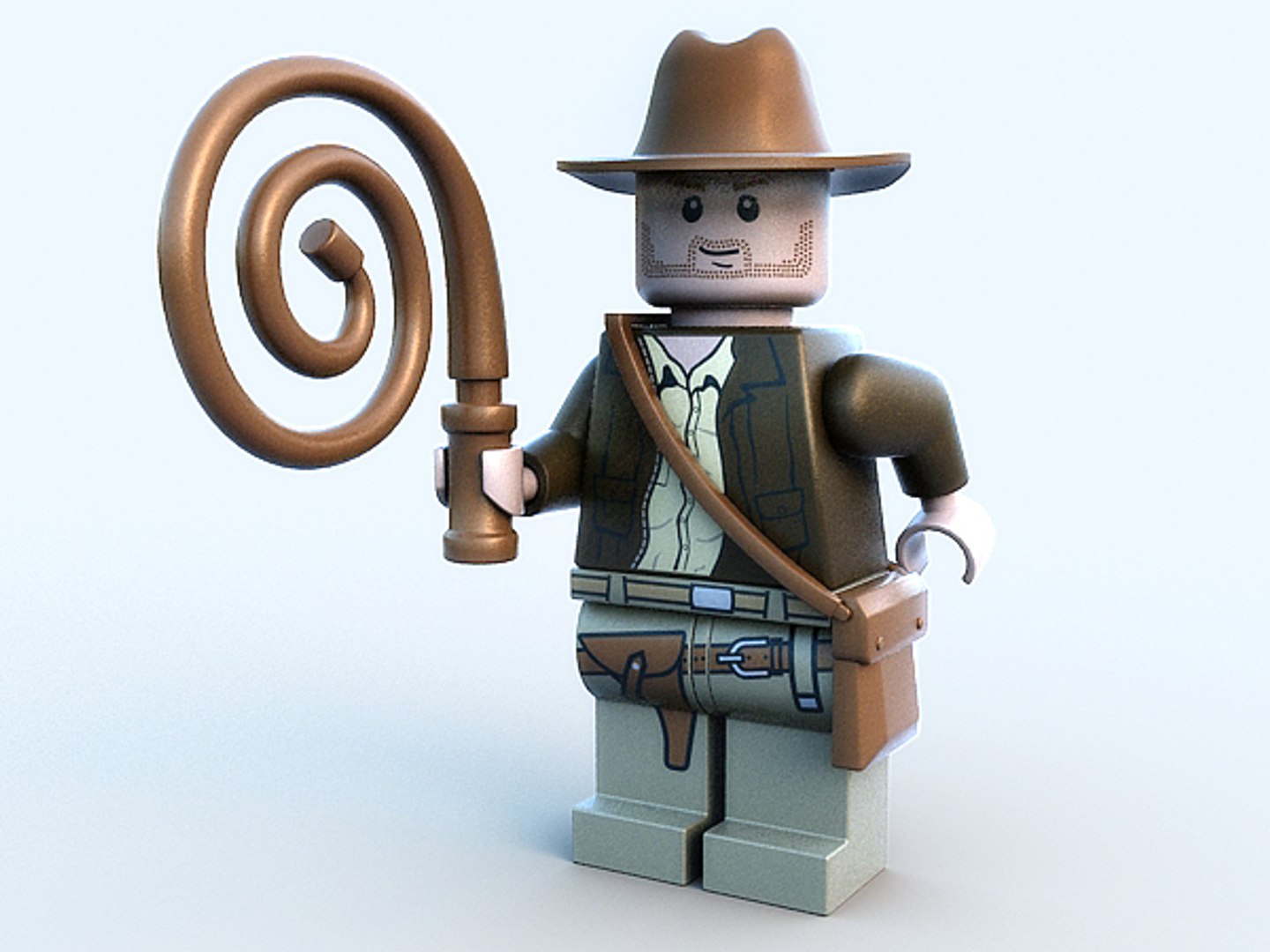 3d 3ds Lego Character - Indiana Jones
