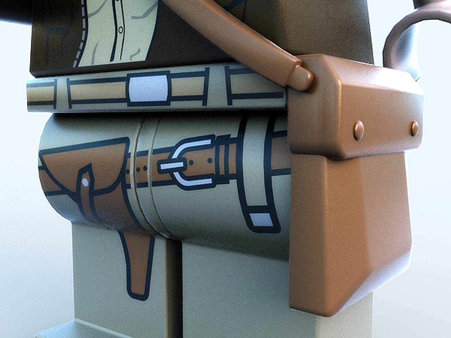 3d 3ds Lego Character - Indiana Jones