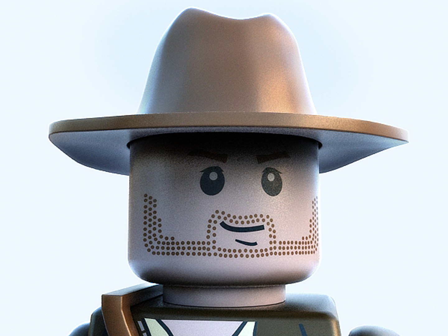 3d 3ds Lego Character - Indiana Jones