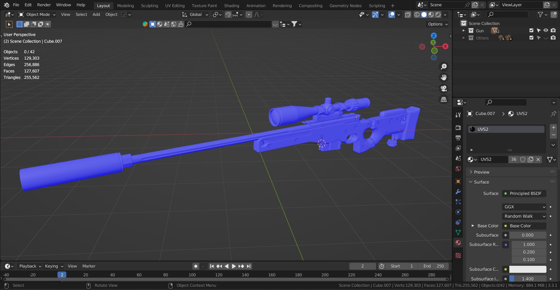 AWM Sniper Rifle High Poly 3D Model - TurboSquid 2146856
