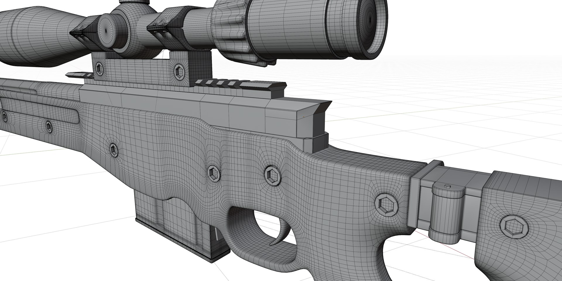 AWM Sniper Rifle High Poly 3D Model - TurboSquid 2146856