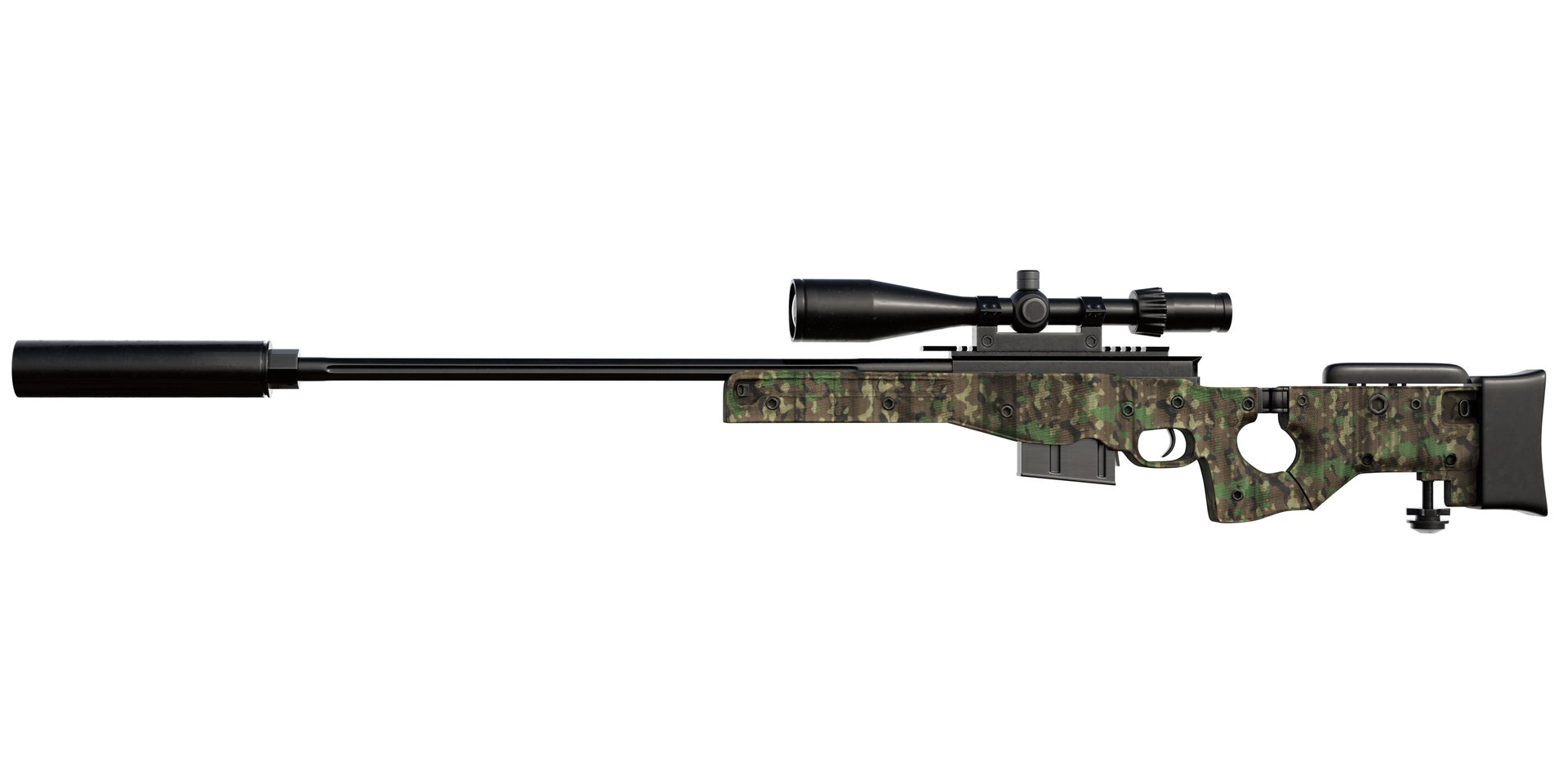AWM Sniper Rifle High Poly 3D Model - TurboSquid 2146856