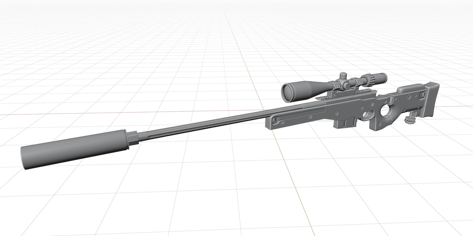 AWM Sniper Rifle High Poly 3D Model - TurboSquid 2146856