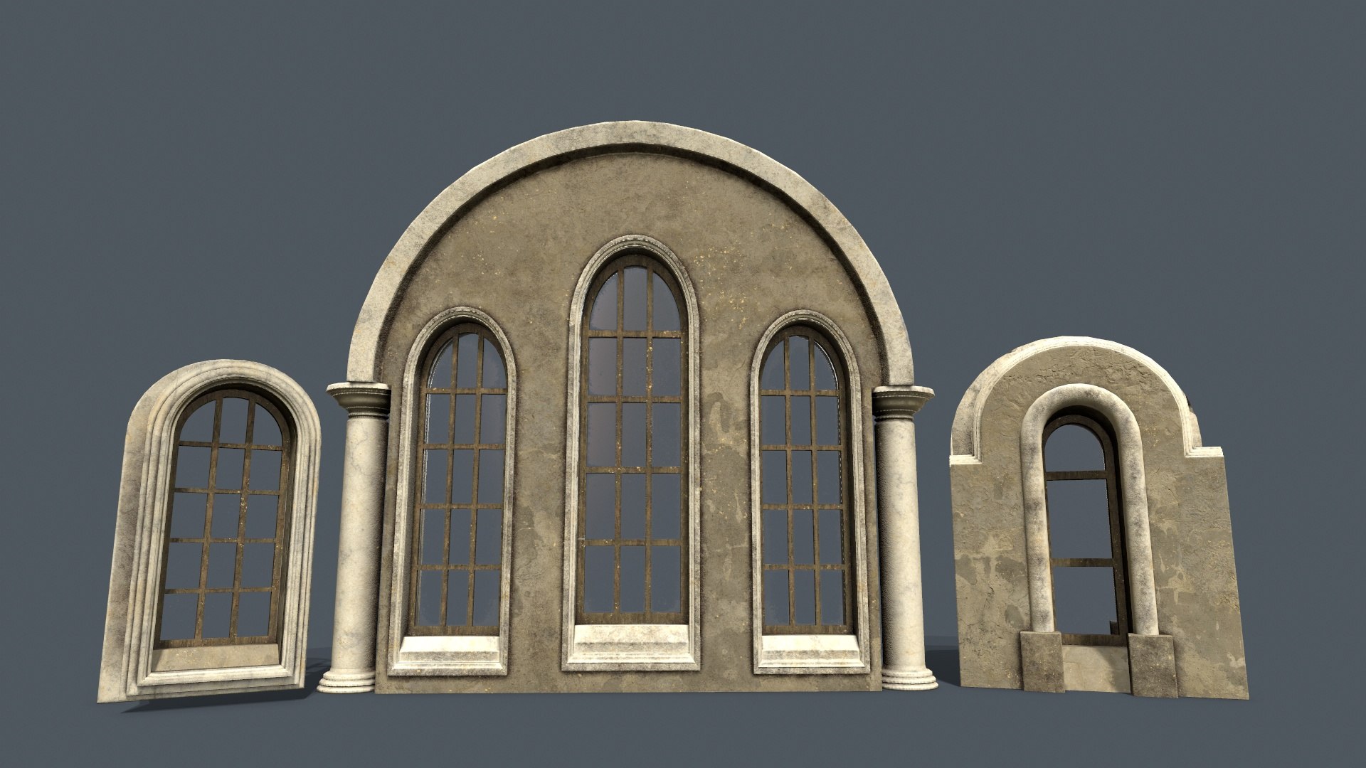 Medieval Window Set 3D Model - TurboSquid 2302949