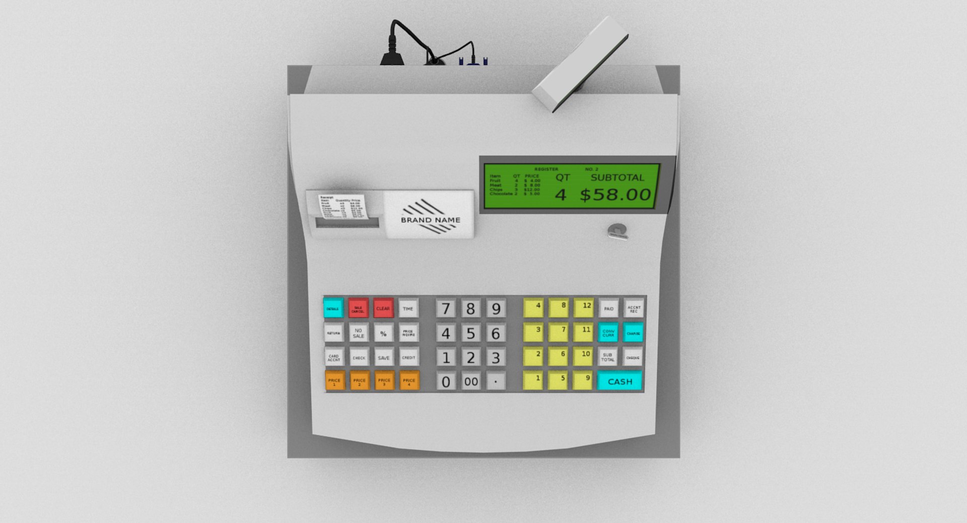 Generic Cash Register 3d Model