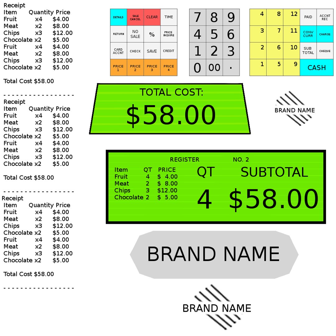 Generic Cash Register 3d Model