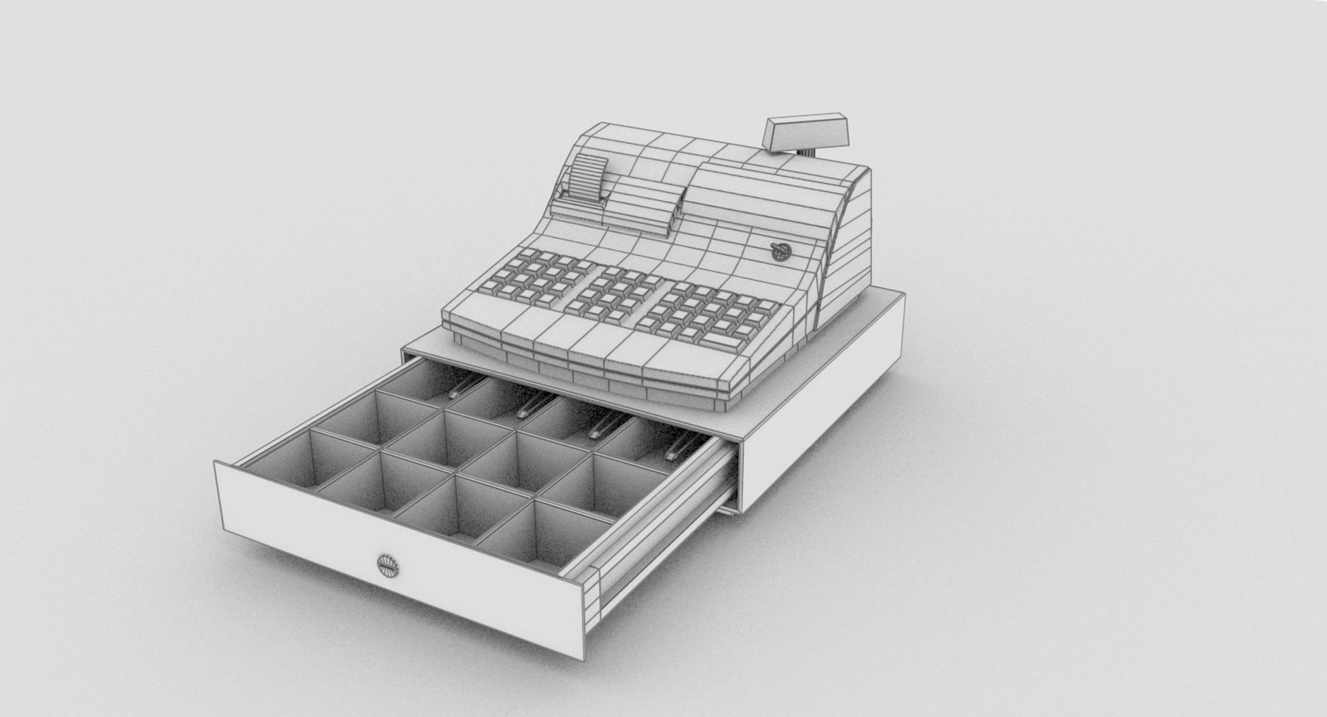 Generic Cash Register 3d Model