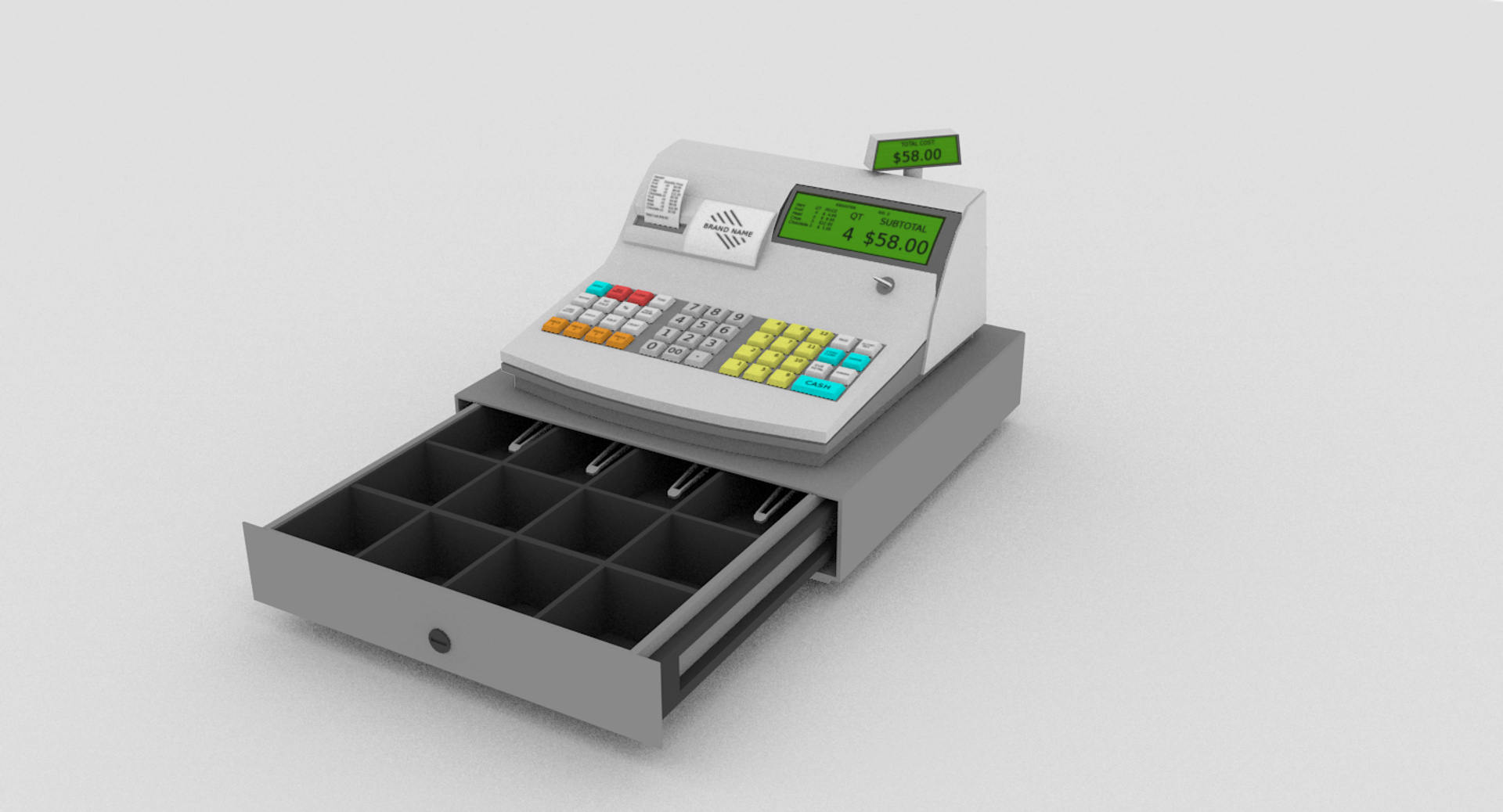 Generic Cash Register 3d Model
