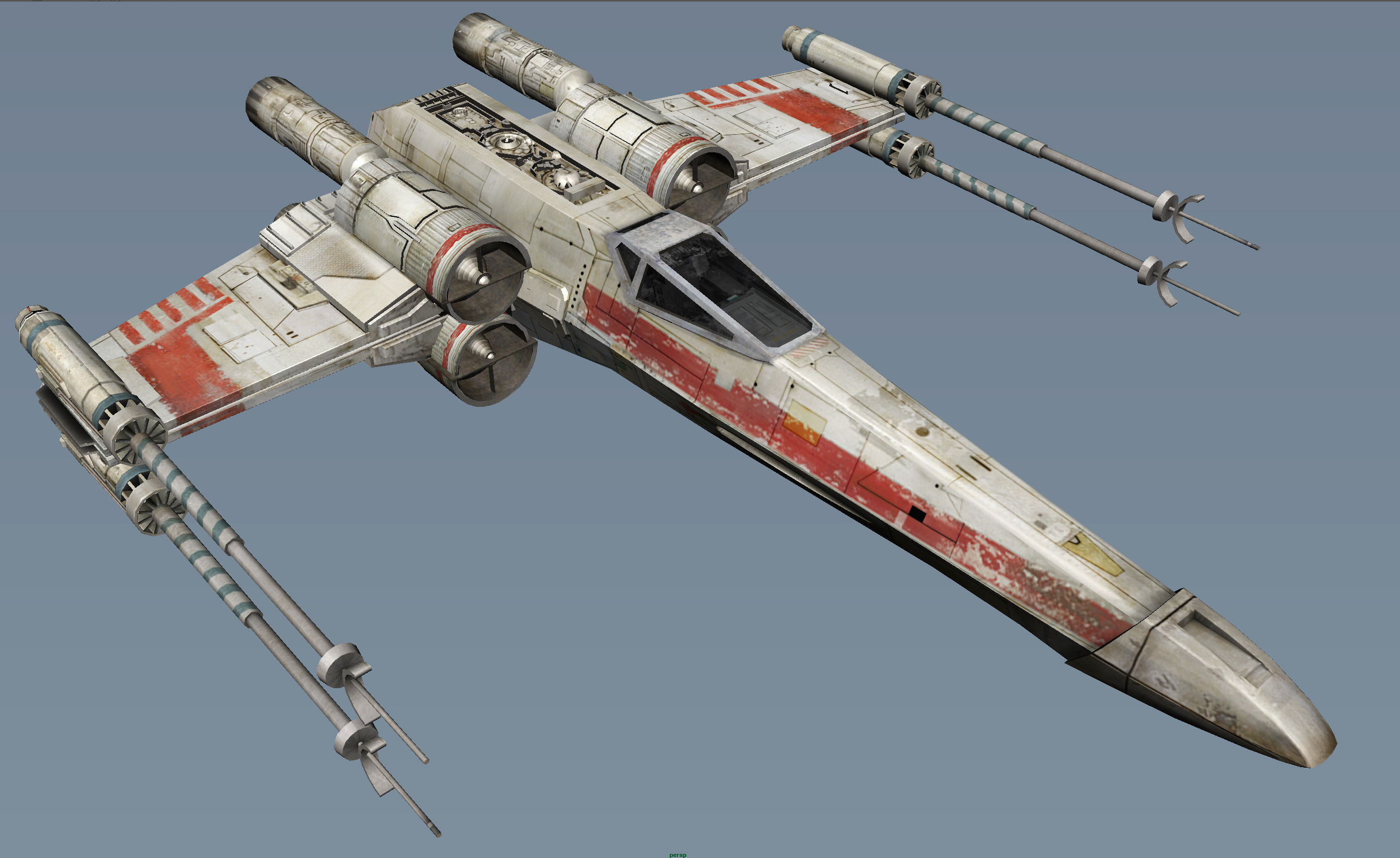 3ds max star wars x-wing starfighter