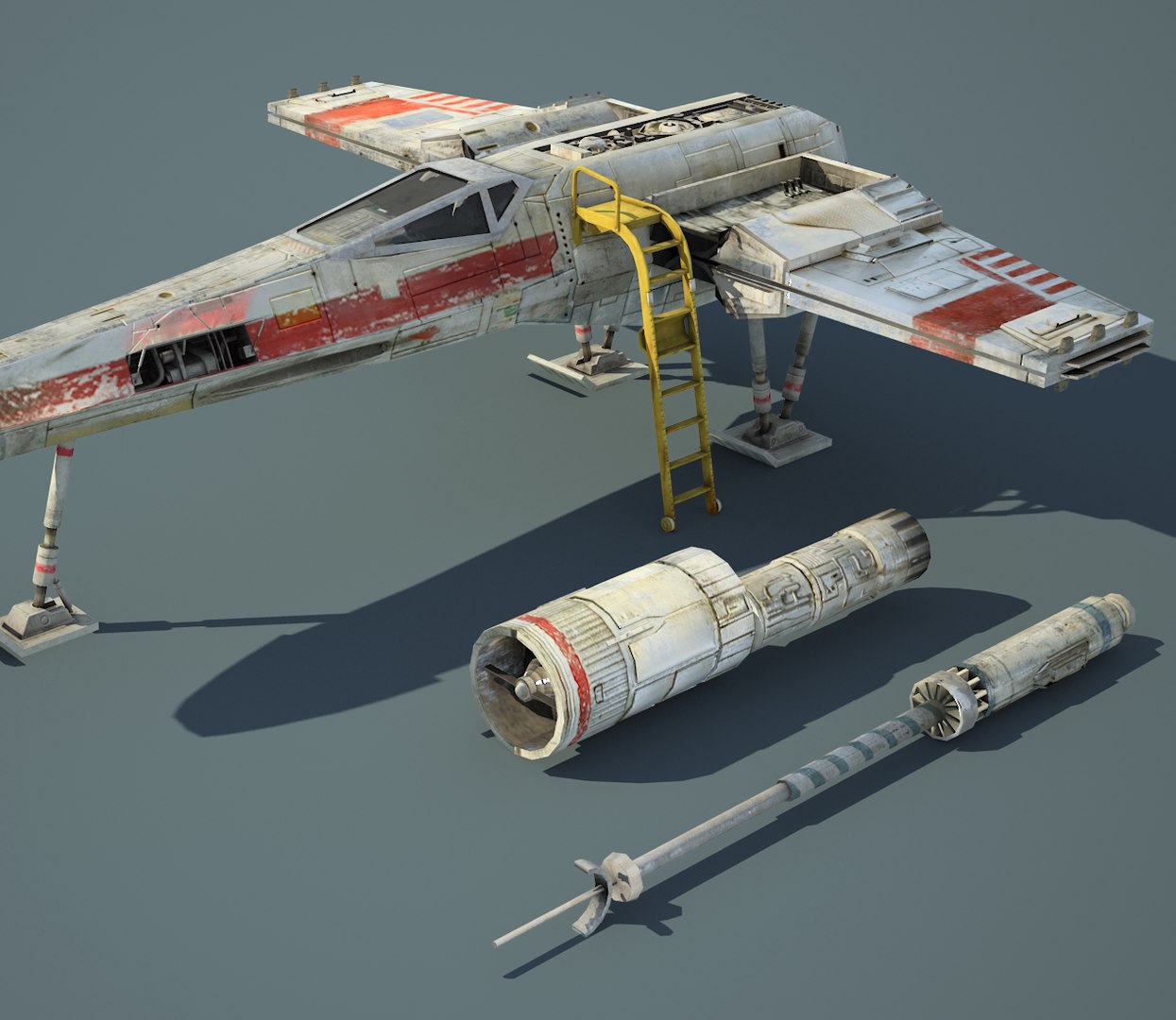 3ds Max Star Wars X-wing Starfighter