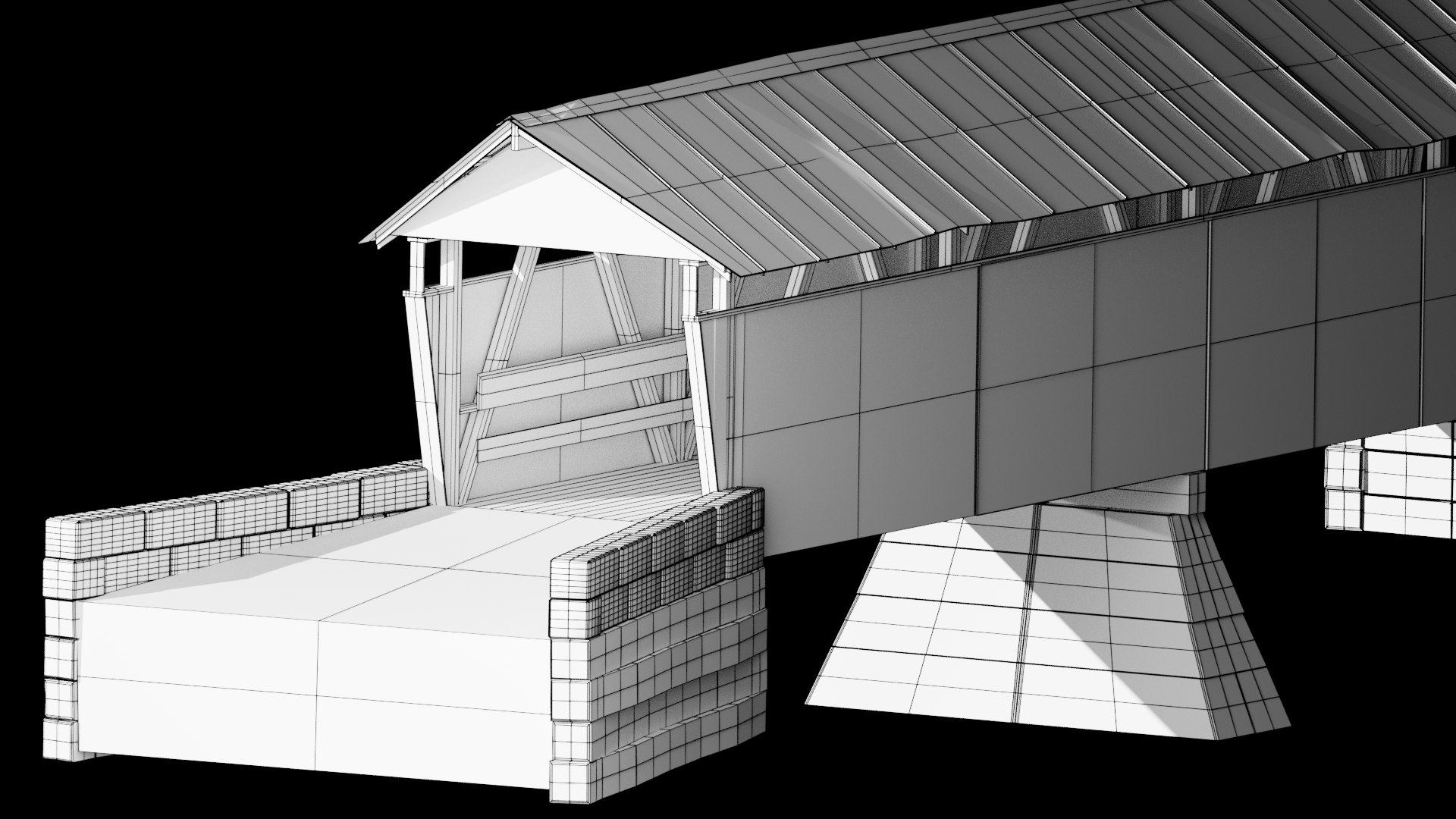 Covered Bridge 3D Model - TurboSquid 1983214