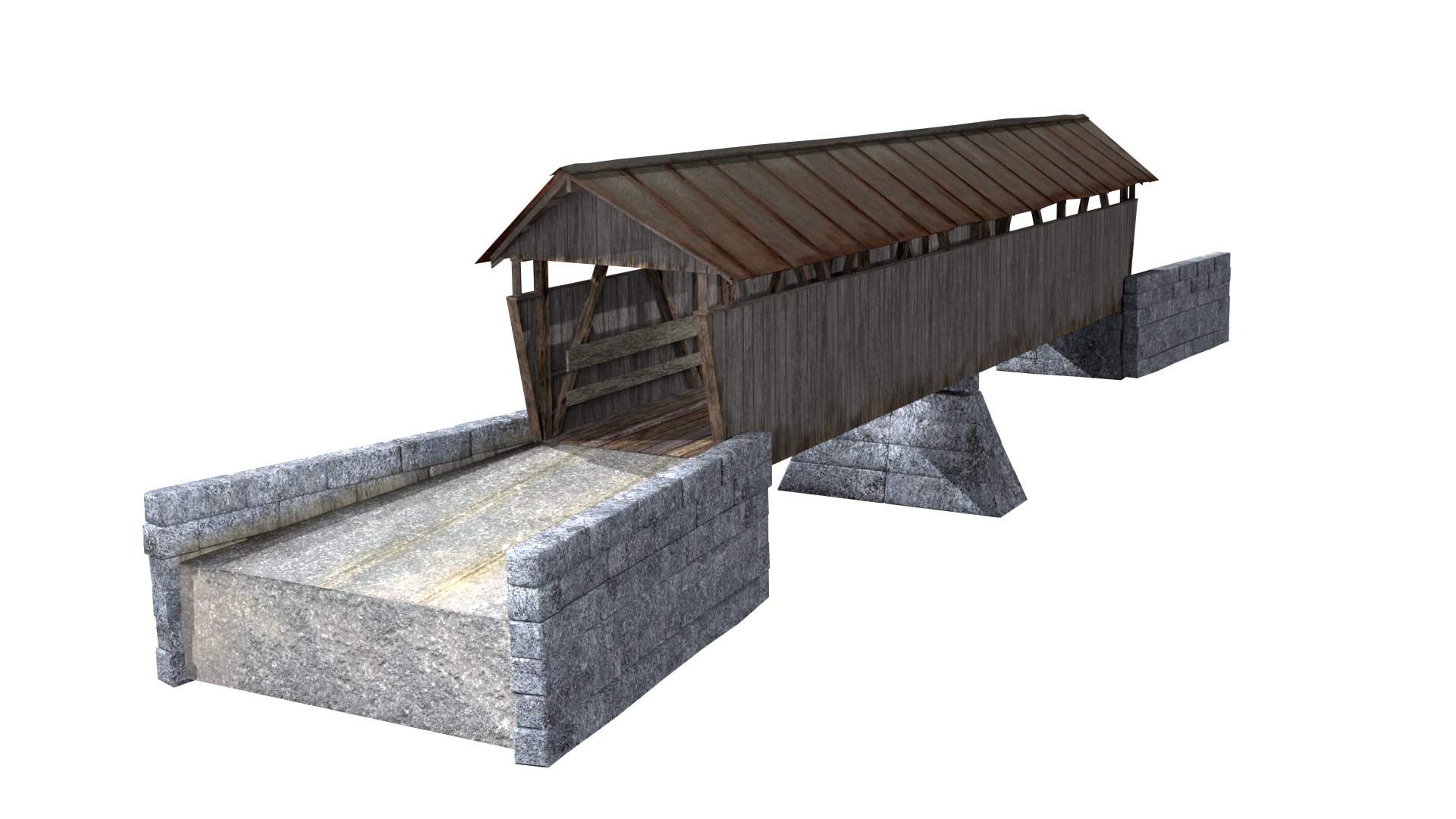 Covered Bridge 3D Model - TurboSquid 1983214