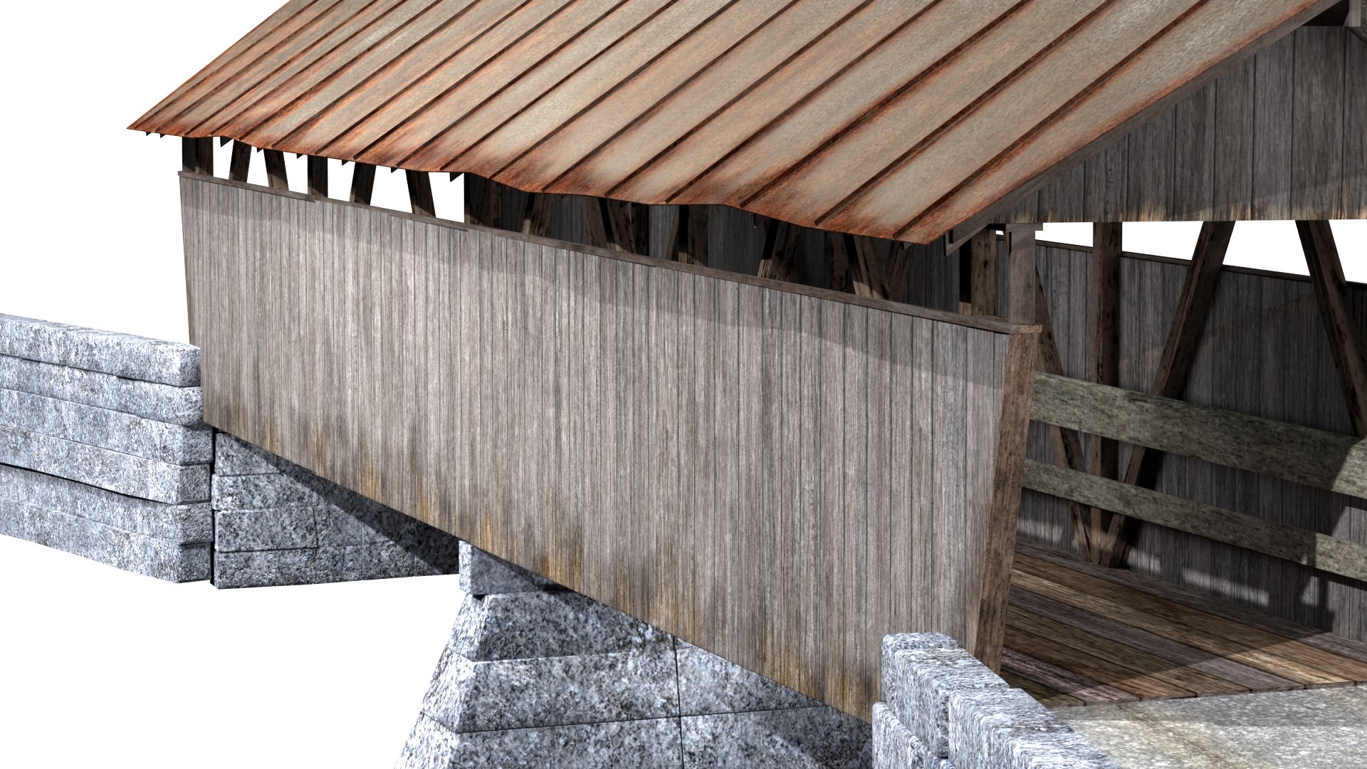 Covered Bridge 3D Model - TurboSquid 1983214