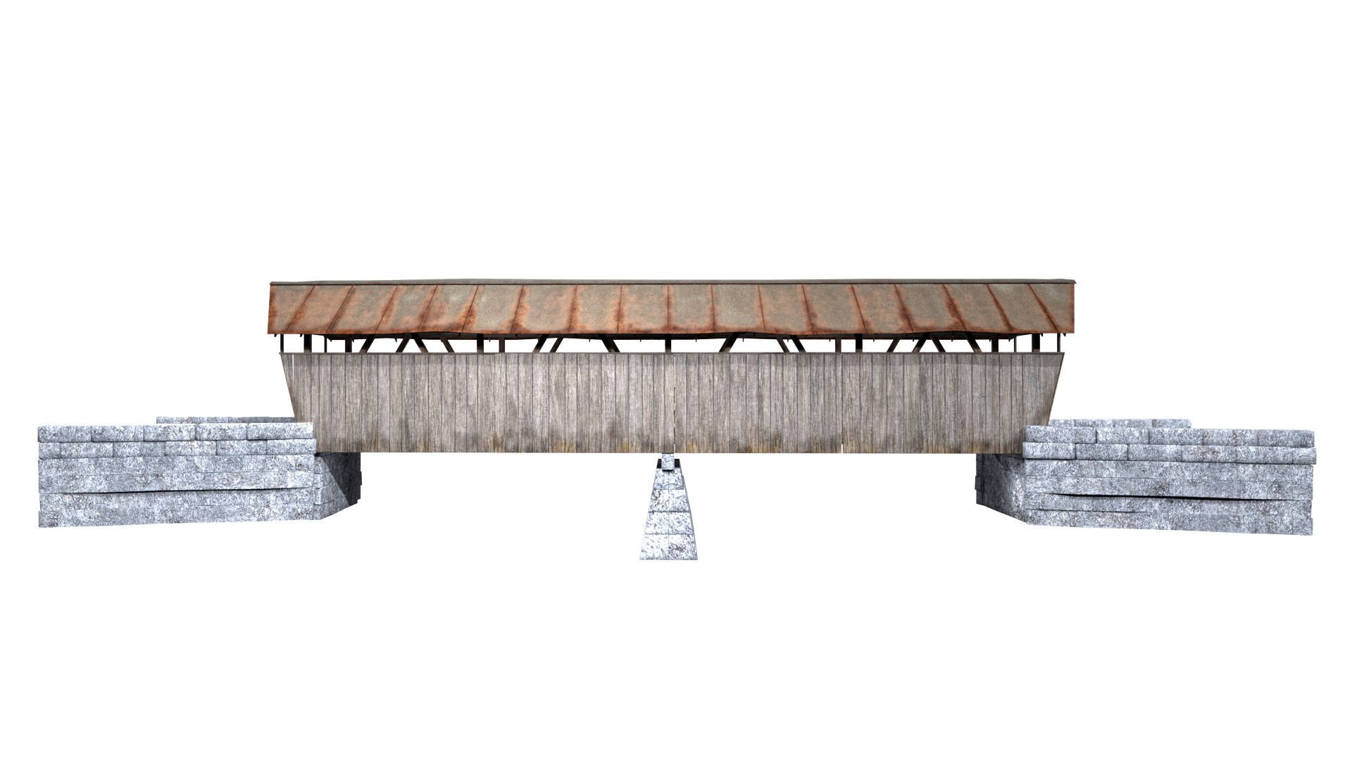 Covered Bridge 3D Model - TurboSquid 1983214
