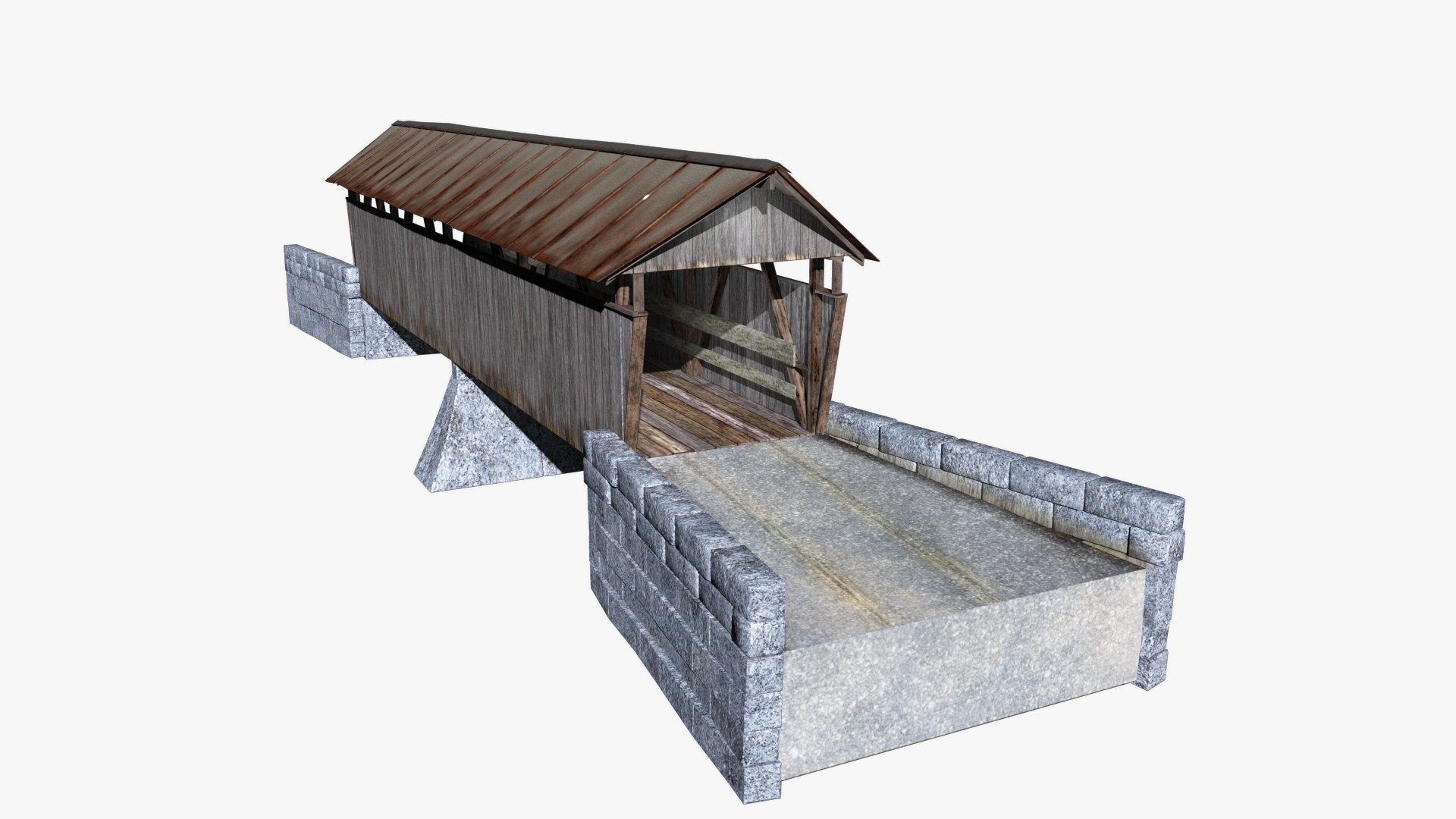 Covered Bridge 3D Model - TurboSquid 1983214