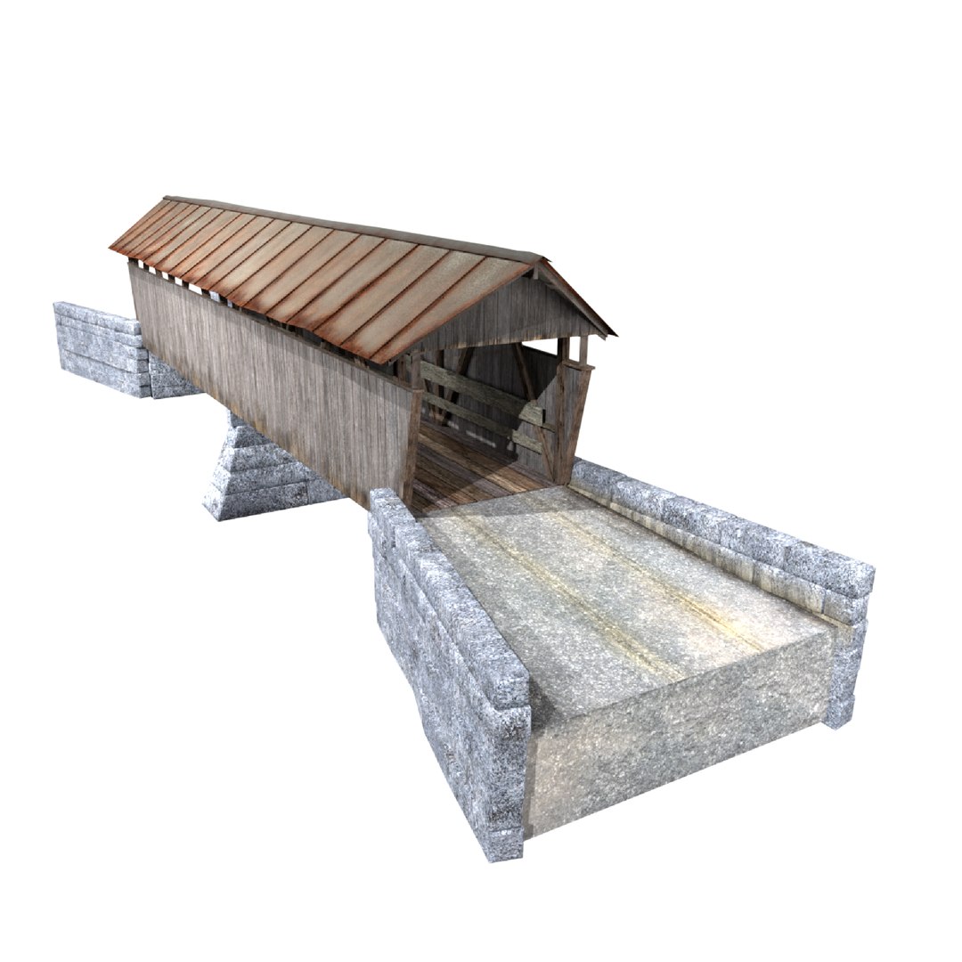 Covered Bridge 3D Model - TurboSquid 1983214