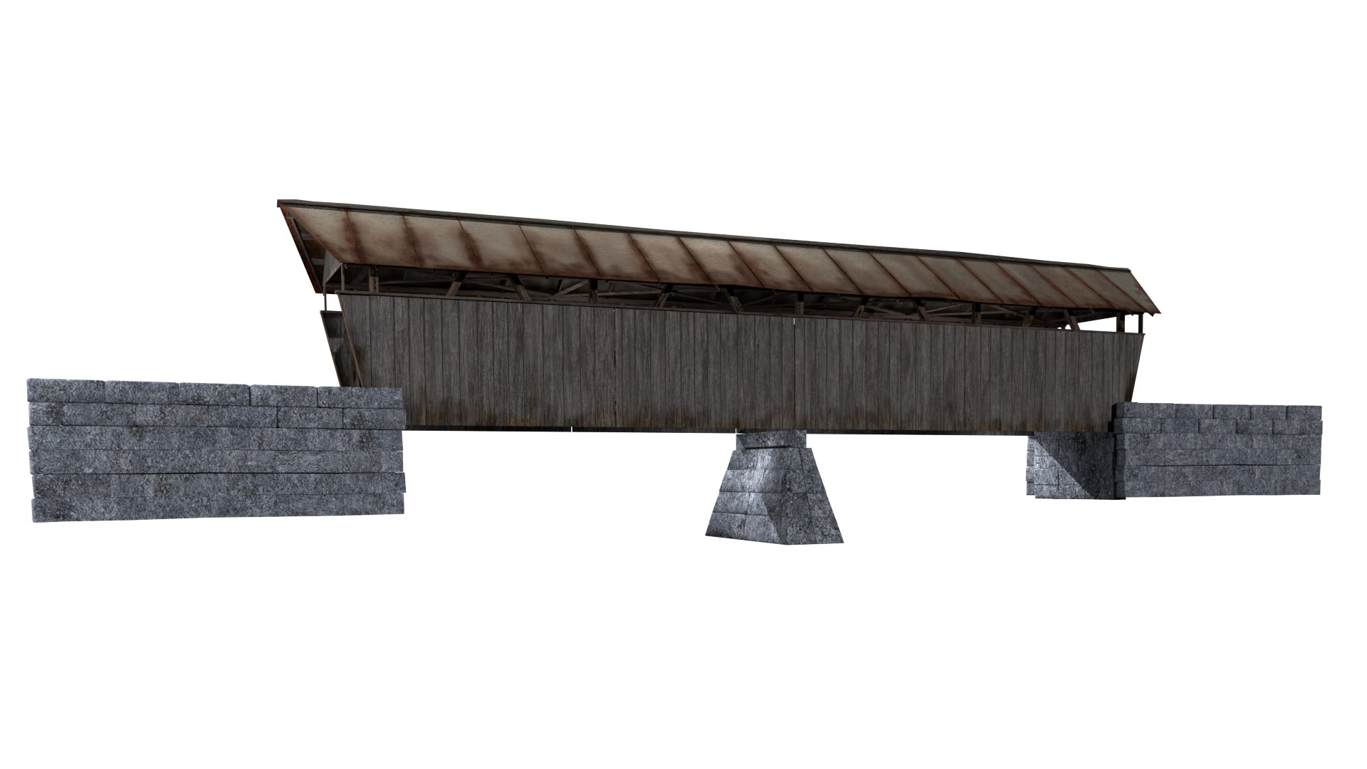 Covered Bridge 3D Model - TurboSquid 1983214