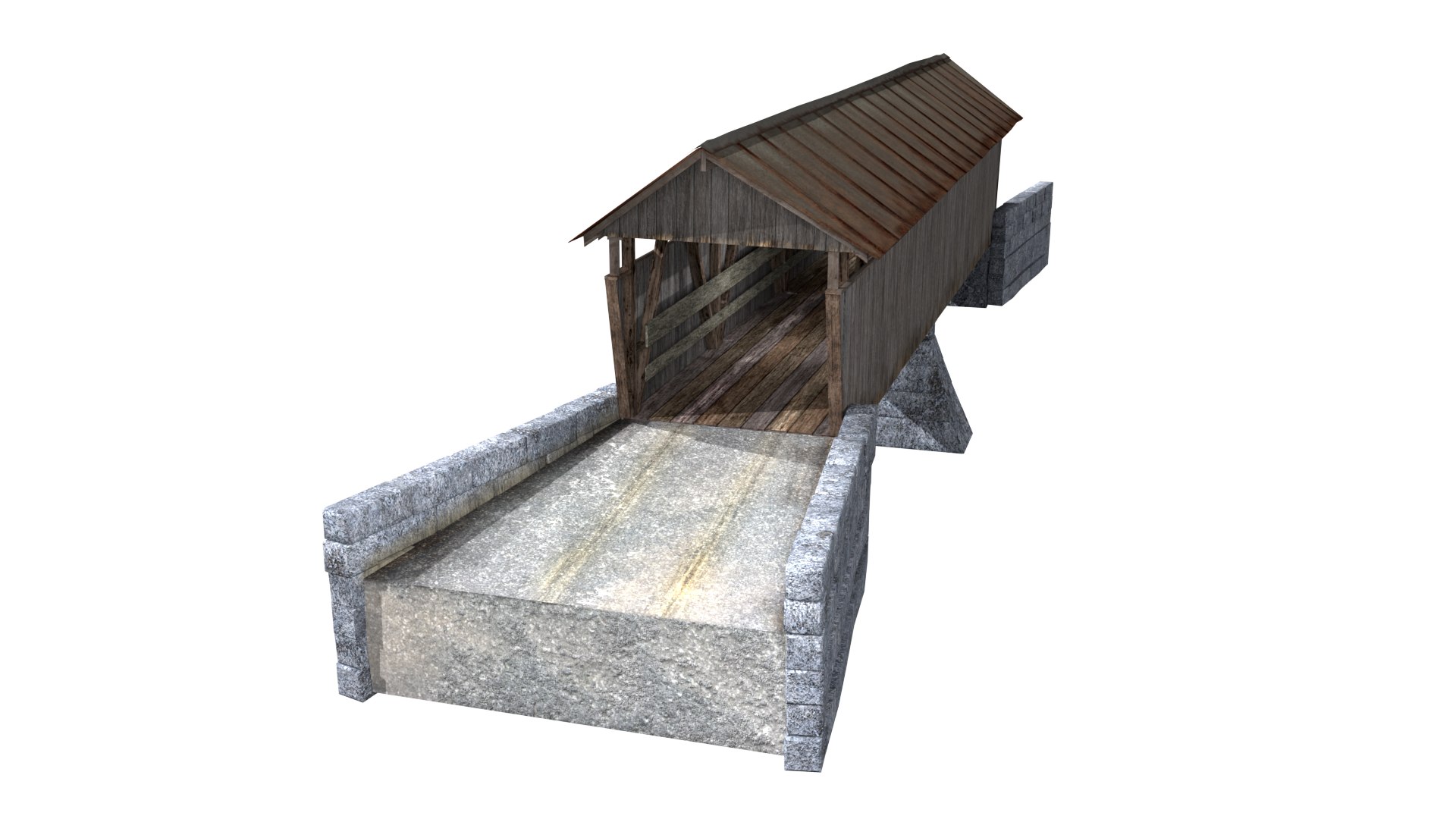 Covered Bridge 3D Model - TurboSquid 1983214