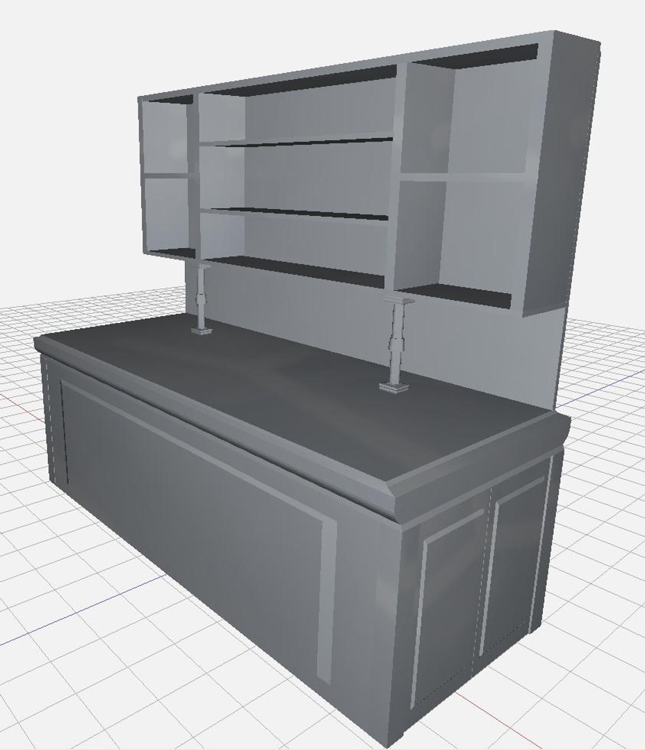 Untextured Workbench 3d Model